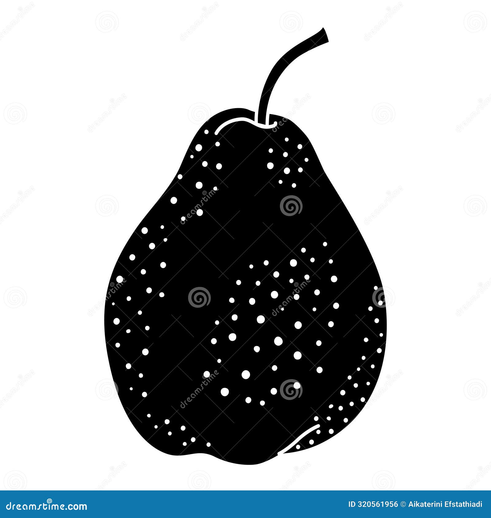 Pear Silhouette Icon. Minimalistic Design. Isolated Illustration. Stock ...