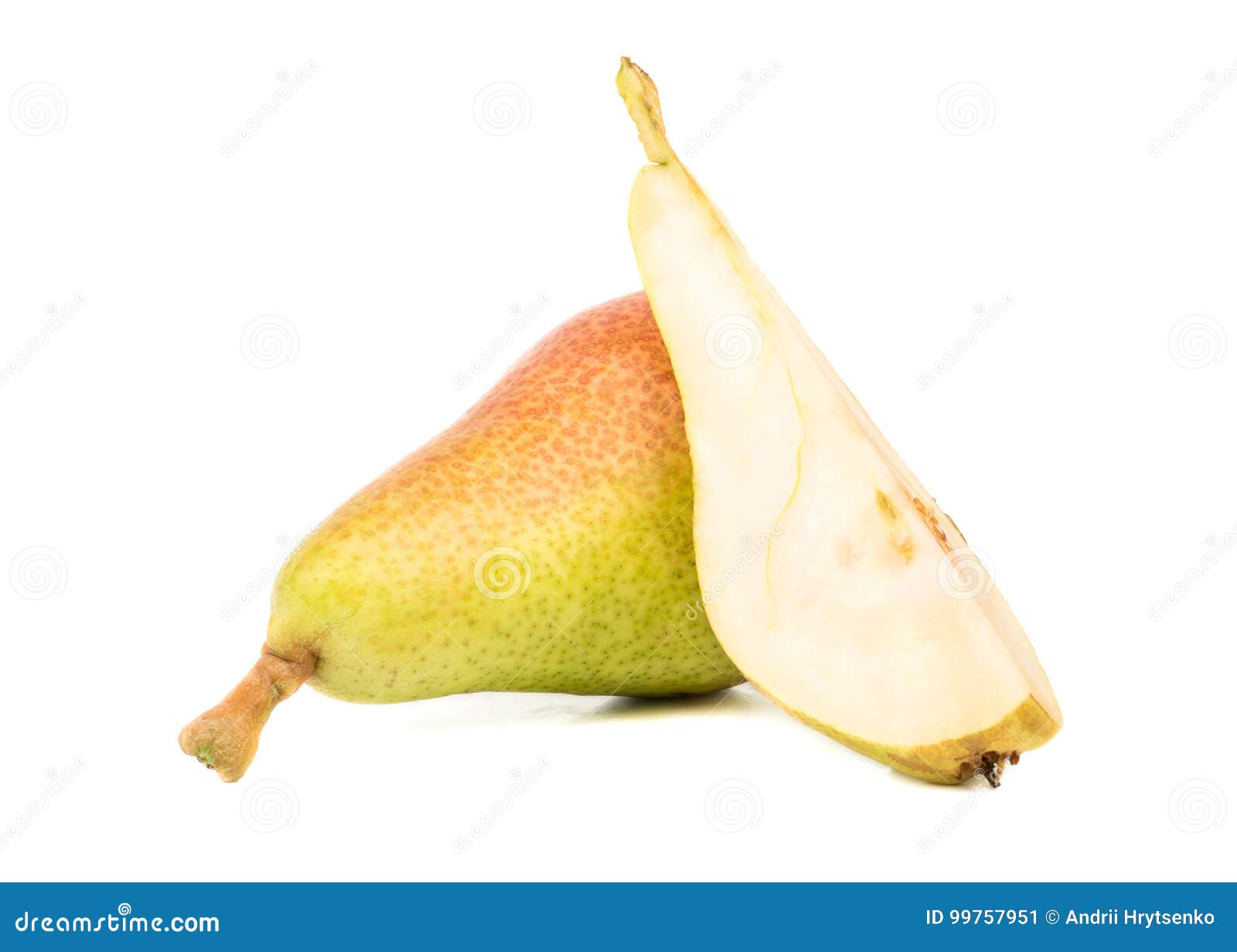 Pear with slice stock image. Image of ripe, nutrient - 99757951