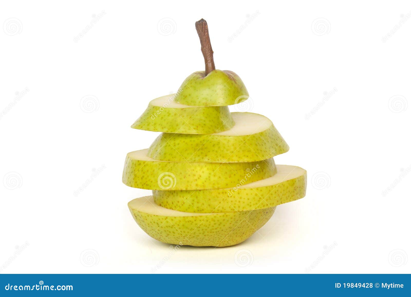 Pear in slices stock photo. Image of nutrition, white - 19849428
