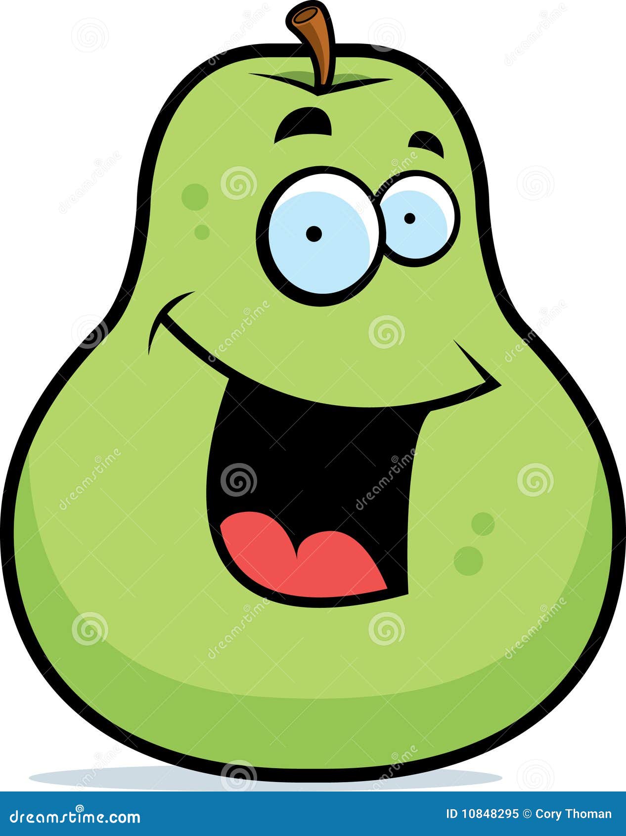 Pear Smiling stock vector. Illustration of green, food - 10848295