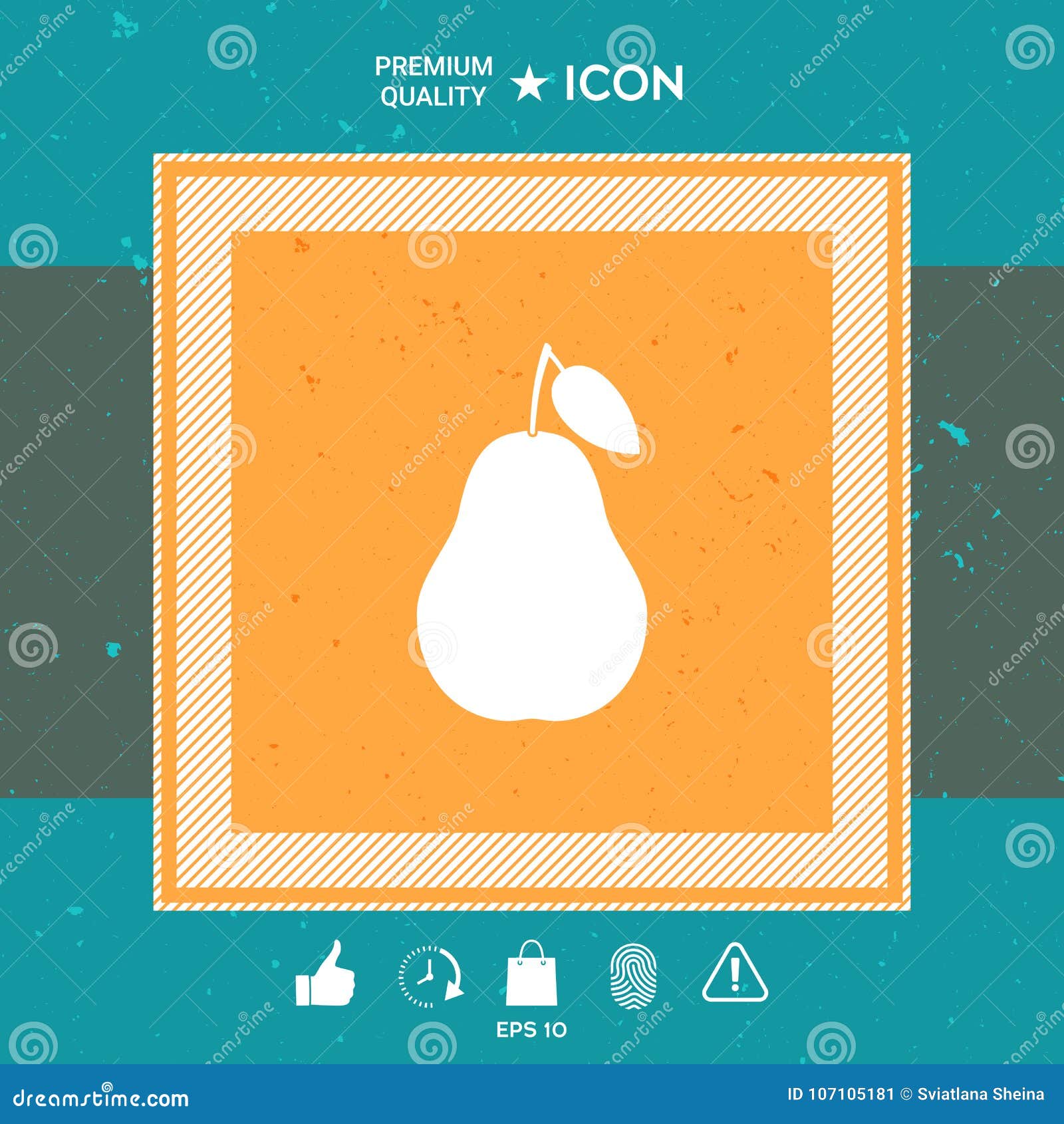 Pear symbol icon stock vector. Illustration of symbol - 107105181