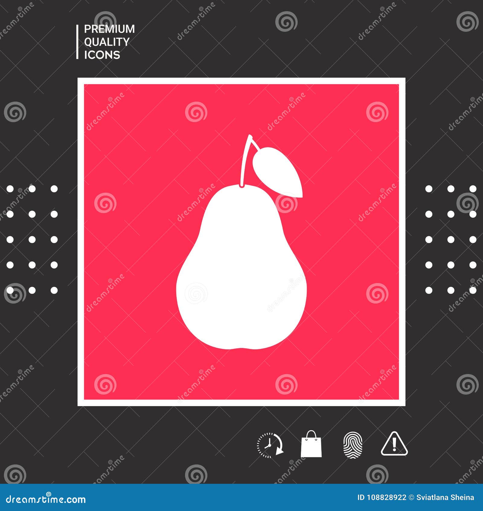 Pear symbol icon stock vector. Illustration of nature - 108828922