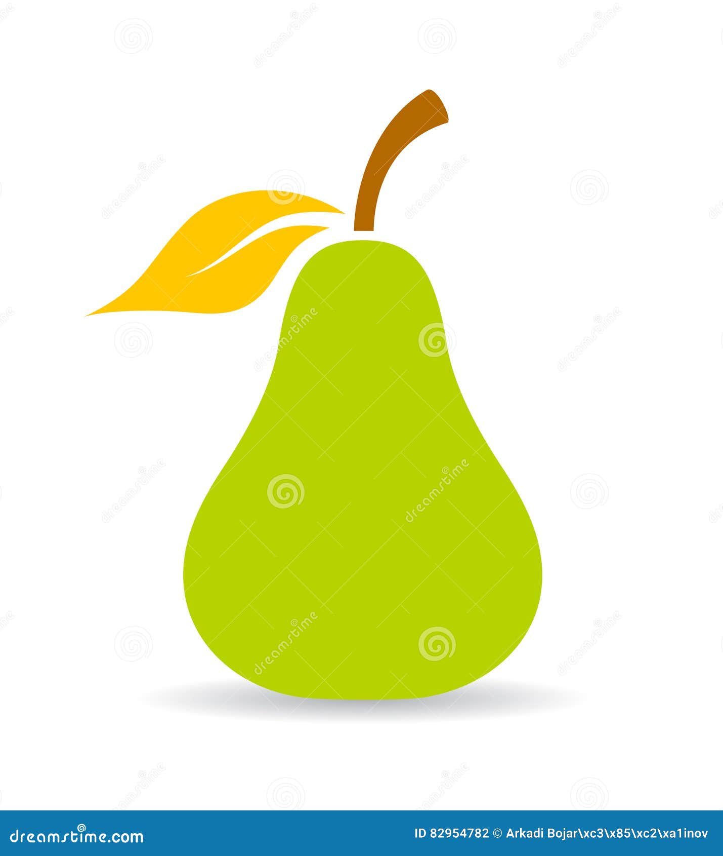 Pear vector cartoon icon stock vector. Illustration of graphic - 82954782