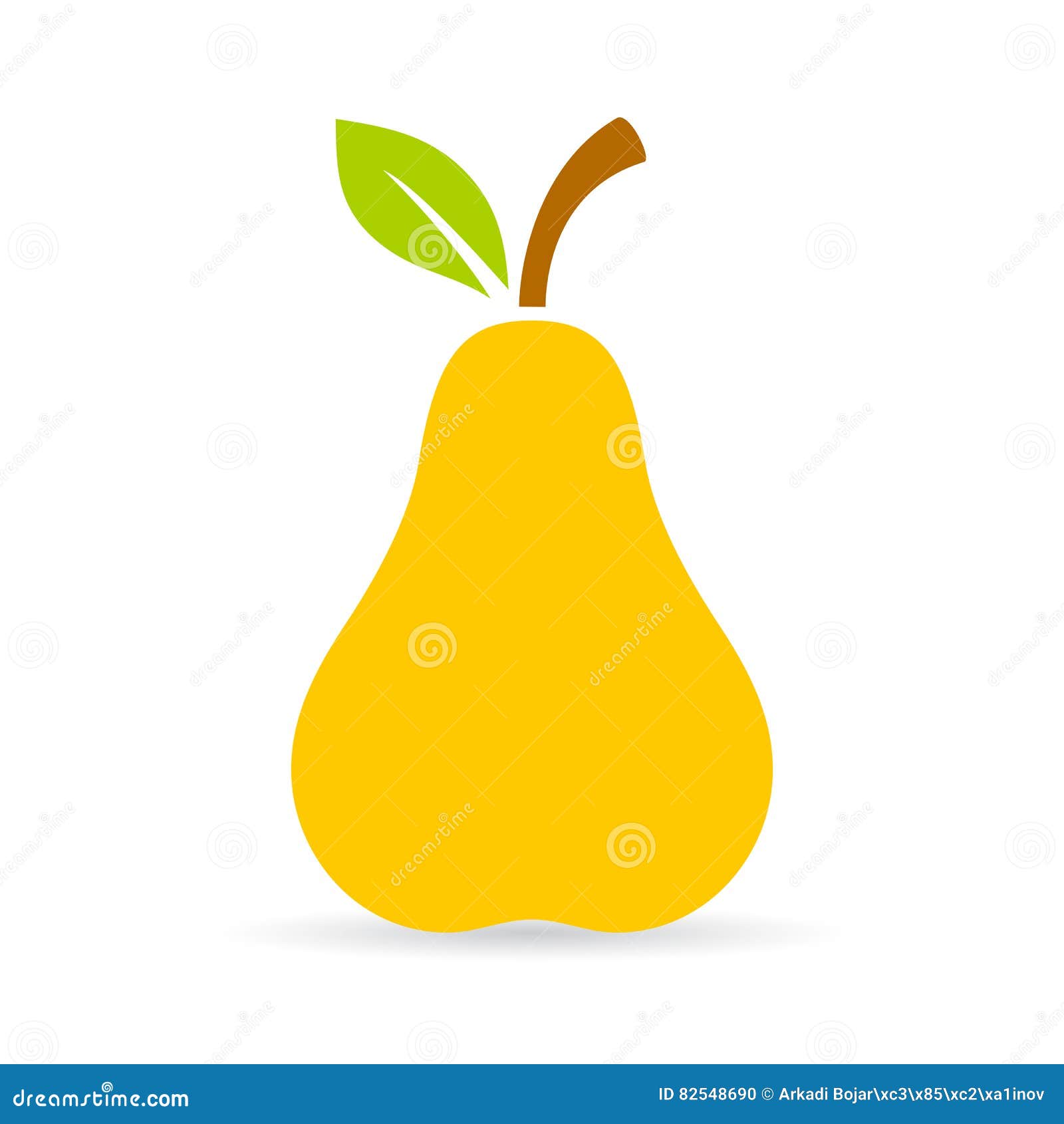 Pear Vector Illustration Icon Isolated, Pear Logo Fruit Symbol Web ...