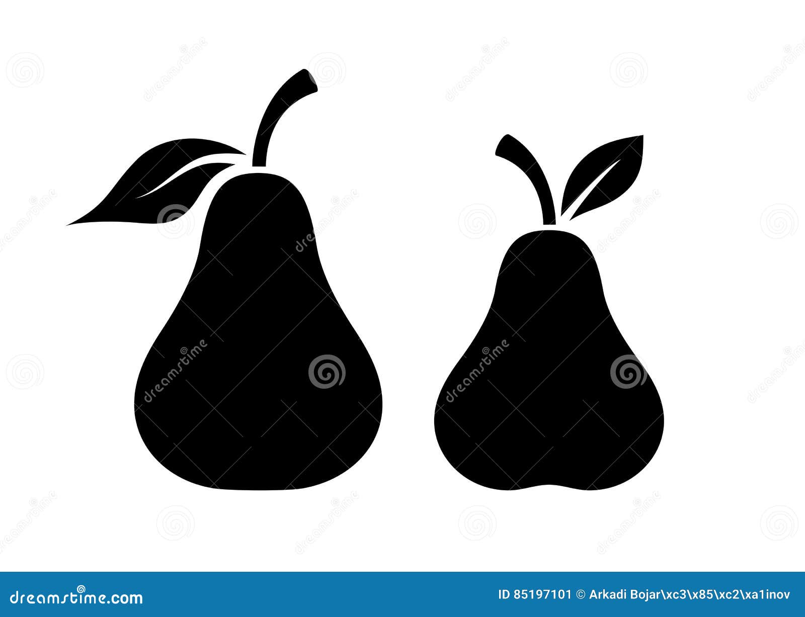 Pear Vector Silhouette Icon Stock Vector - Illustration of macro ...