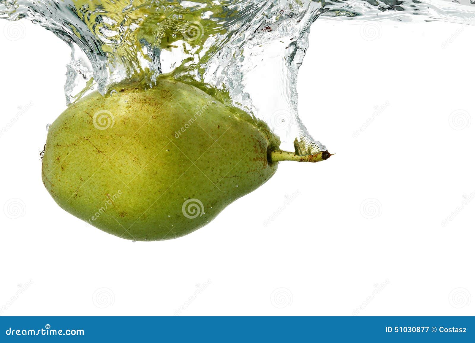 Pear in water stock image. Image of natural, green, freshness - 51030877