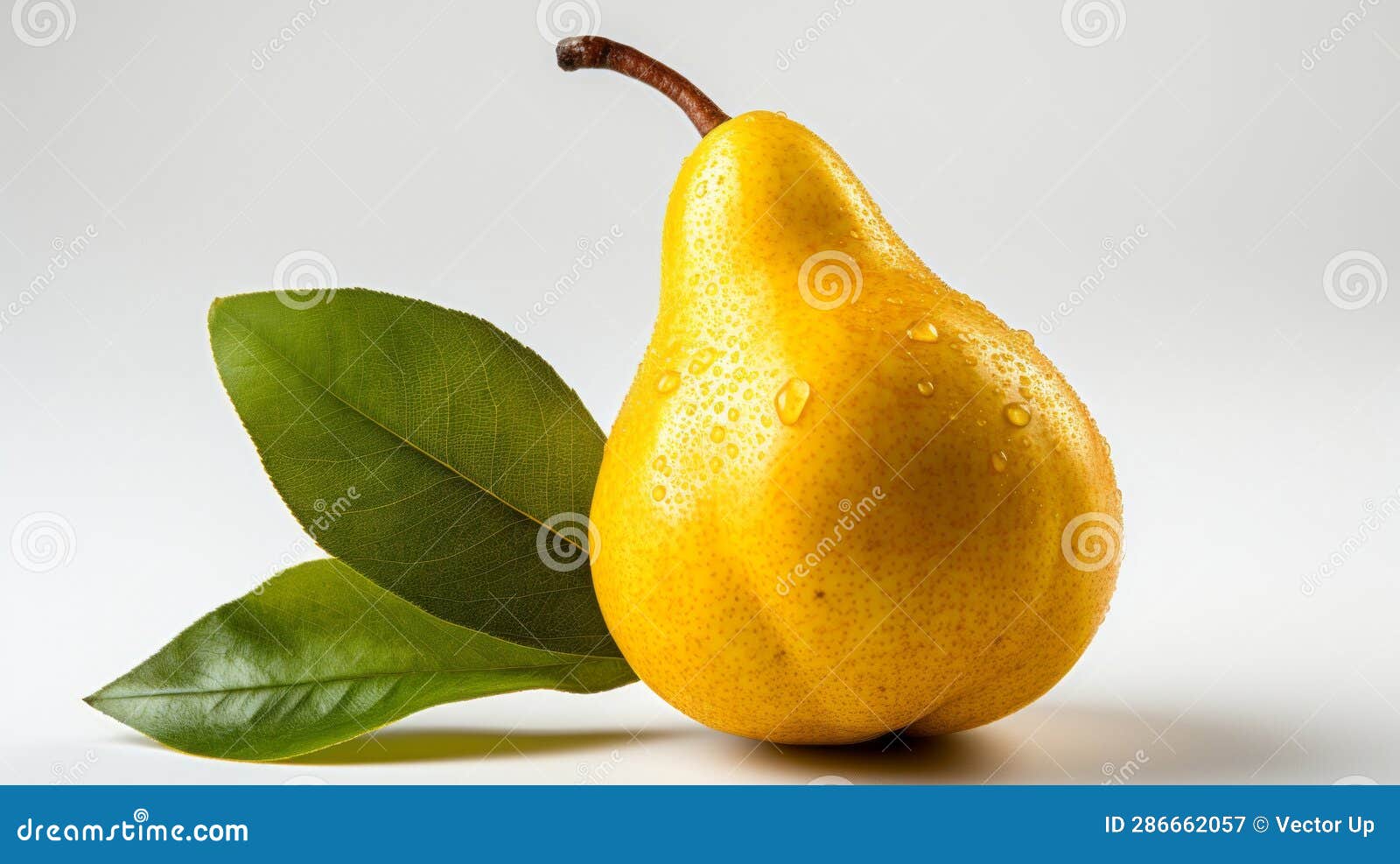 Pear on White Background. Generative AI. Stock Image - Image of autumn ...