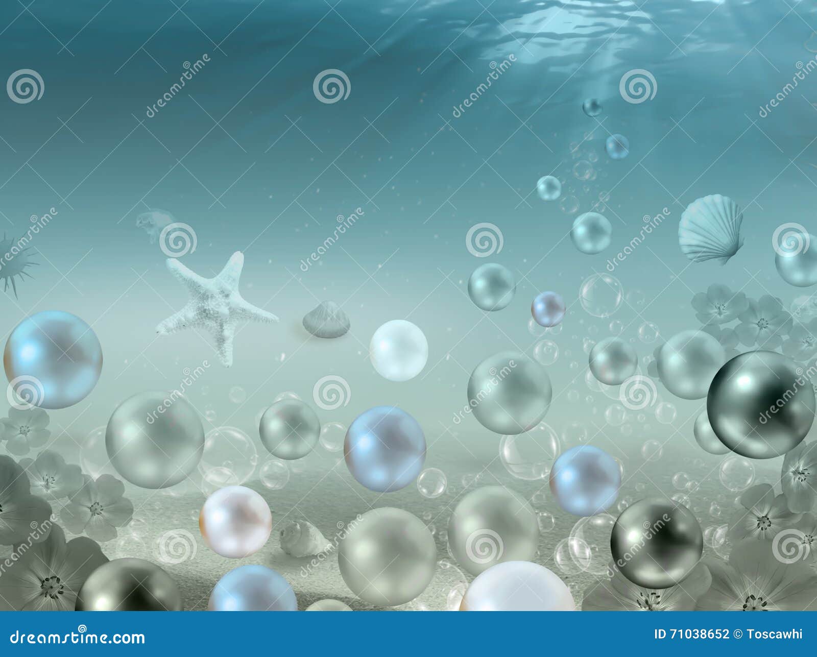 Pearl Abstract Under Water Background Stock Illustration - Illustration ...
