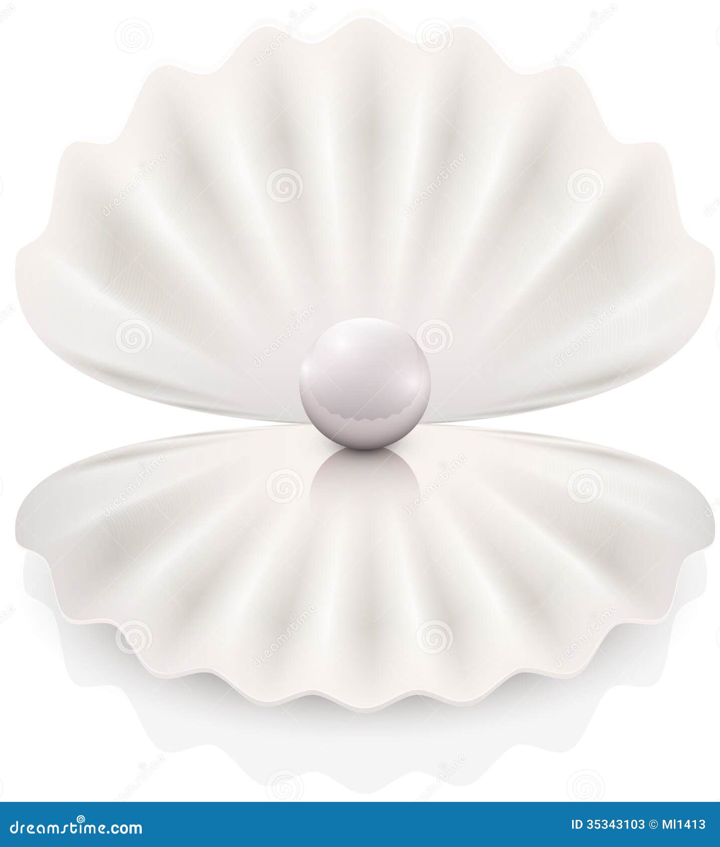 Pearl stock vector. Illustration of pink, object, plan - 35343103