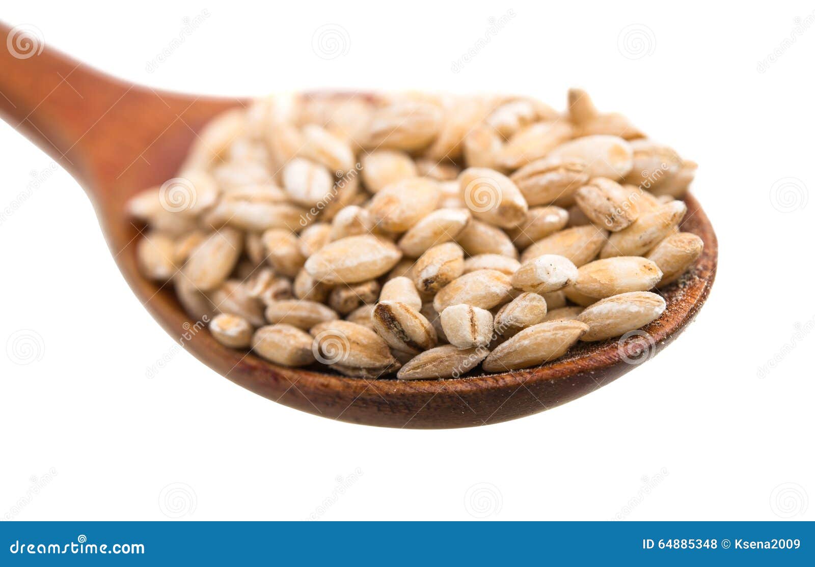 Pearl Barley Grains Isolated Stock Photo - Image of natural, groats ...