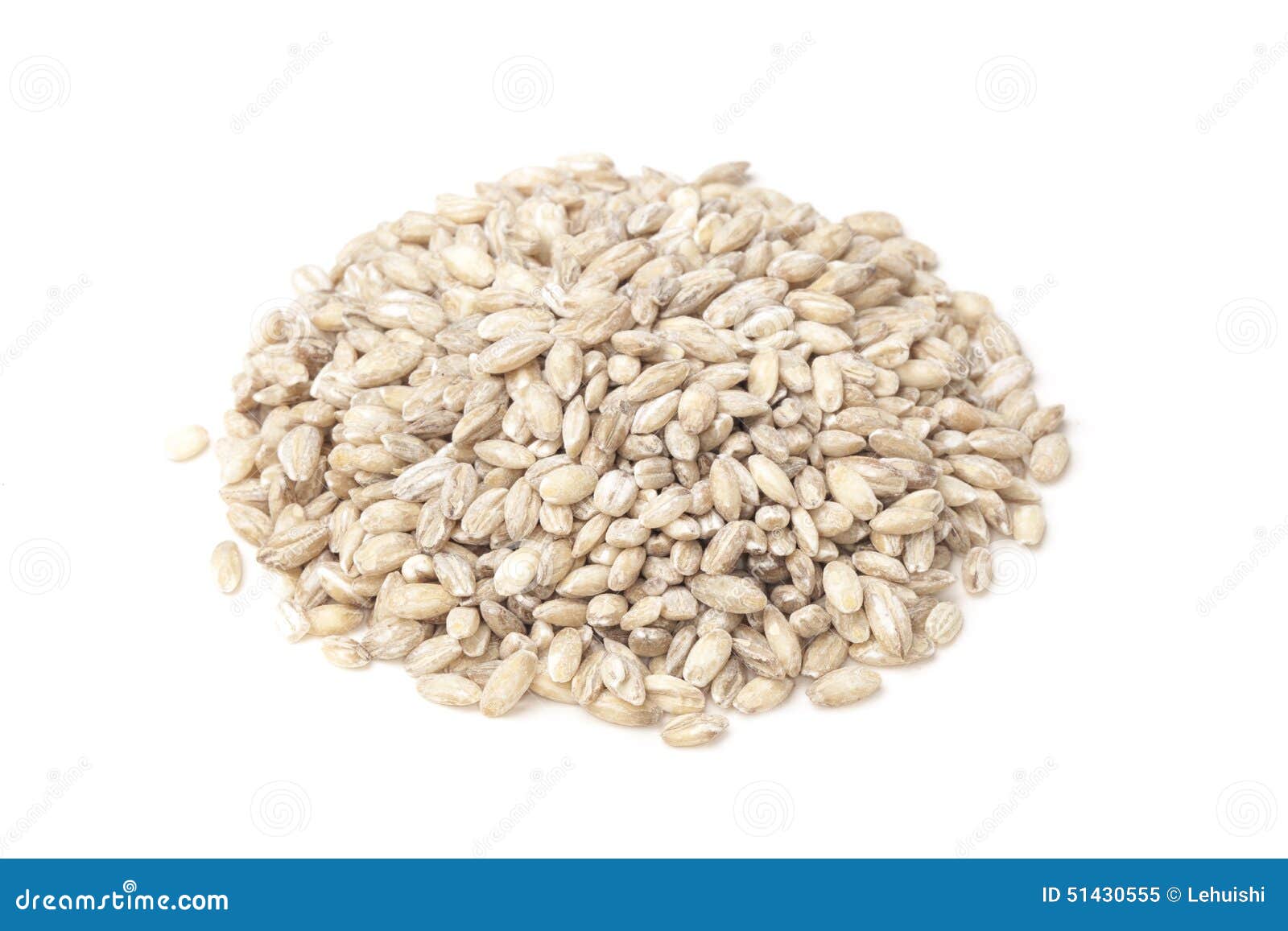 Pearl Barley Isolated on White Stock Image - Image of health, meal ...