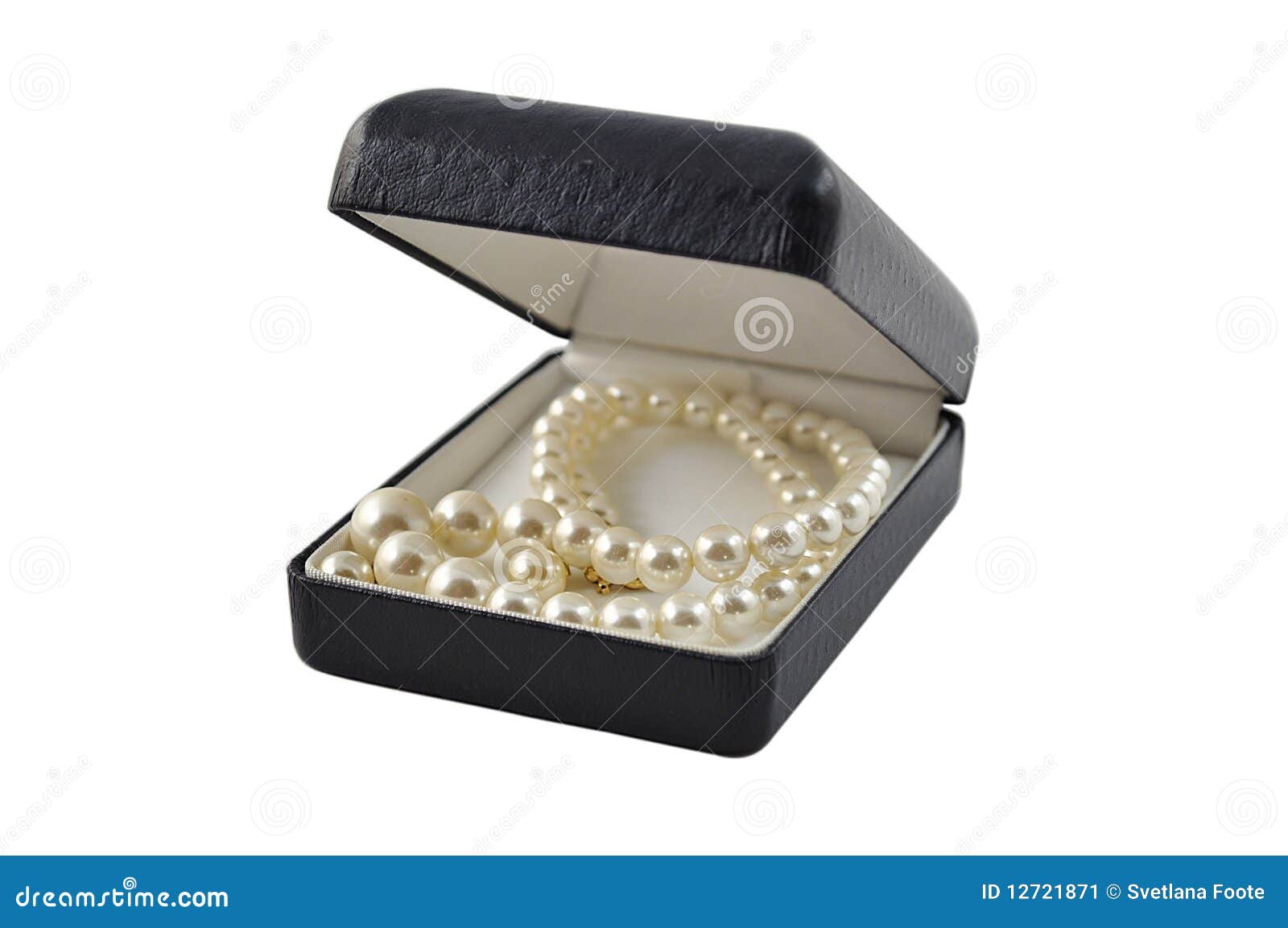 Pearl in box stock image. Image of pearl, jewellery, strand - 12721871