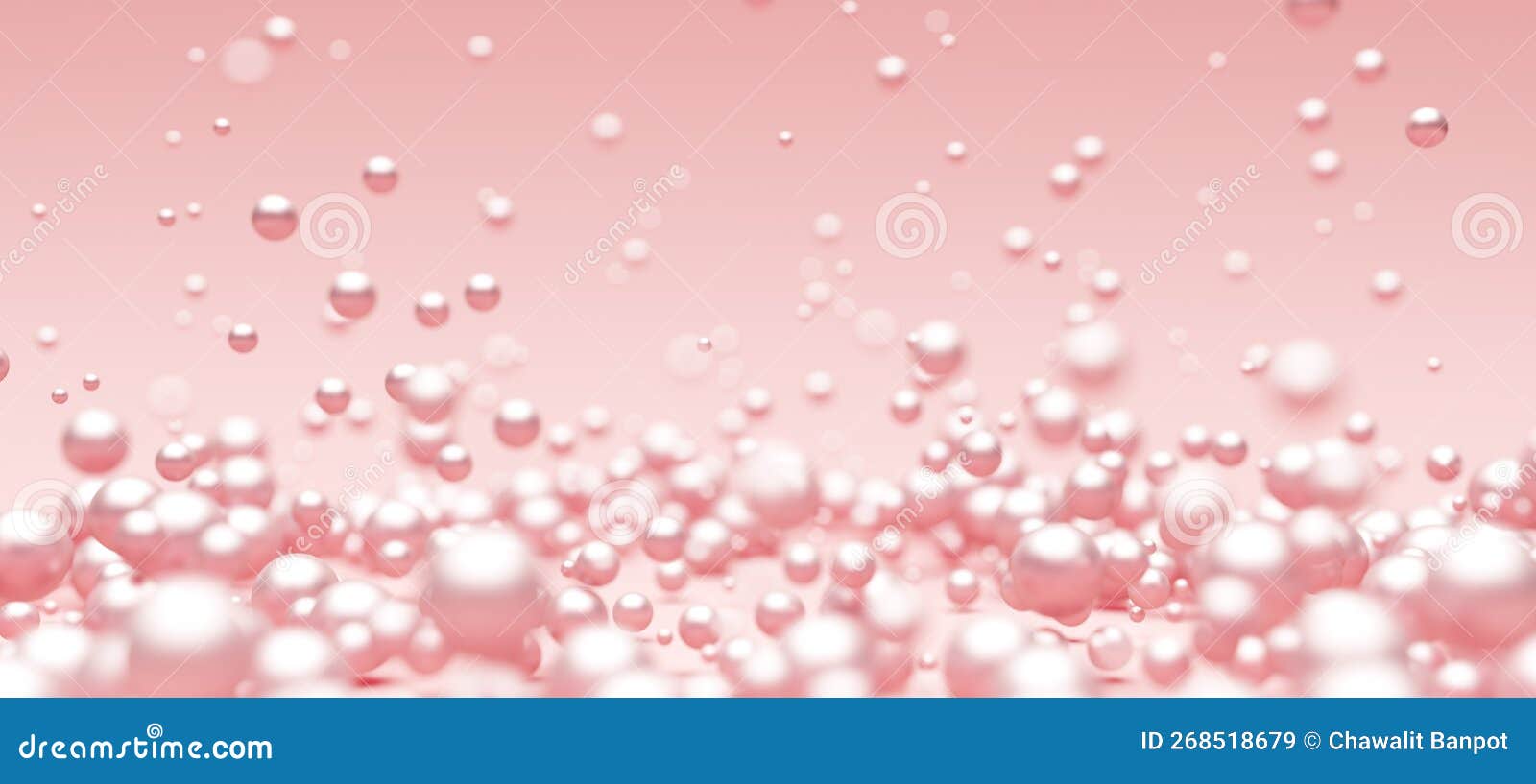 Pearl Bubbles Pink Gold Sparkle Sphere Float or Fall Scatter Blurred ...
