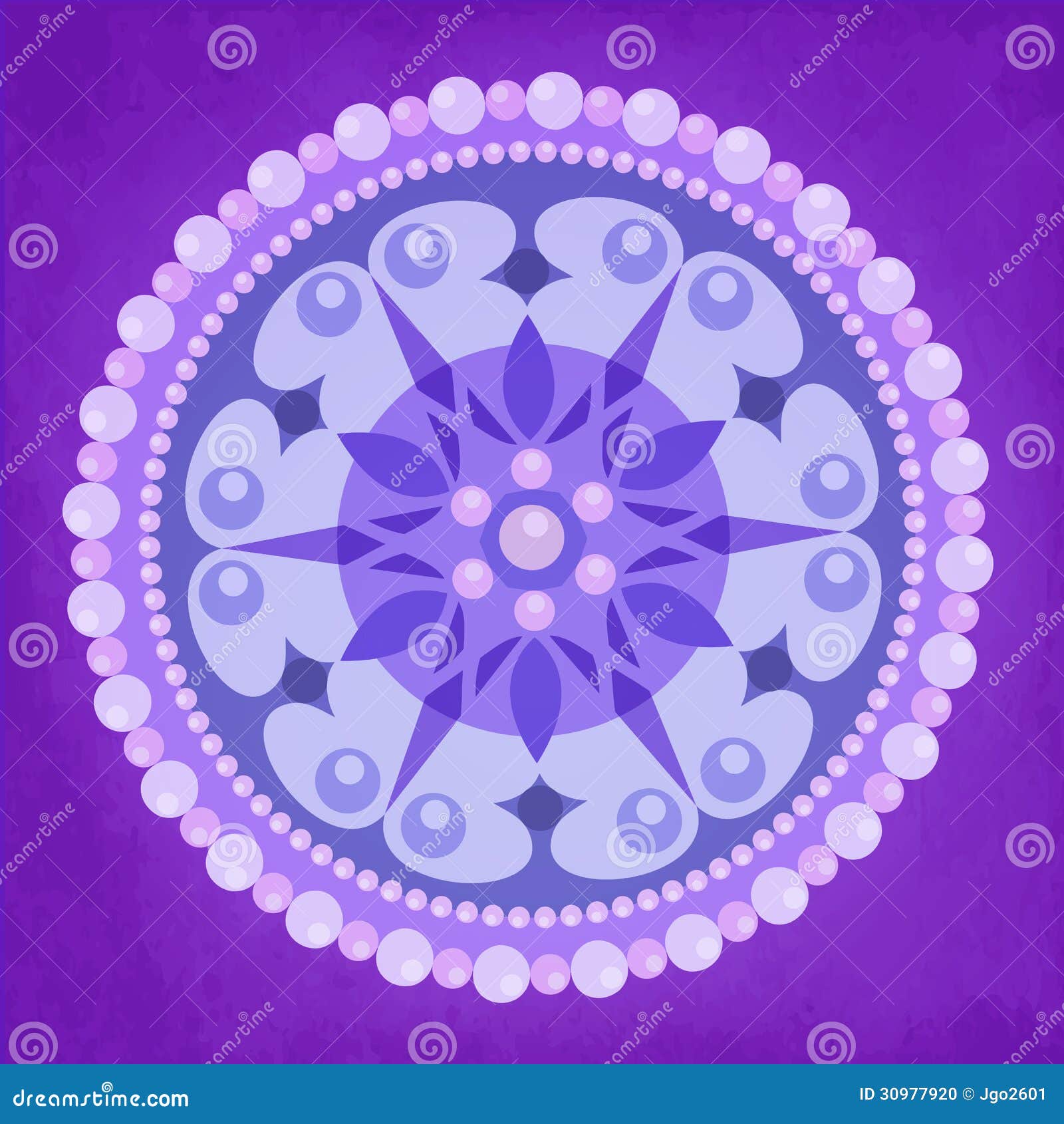 Pearl Circle Ornament Design Stock Illustration - Illustration of white ...