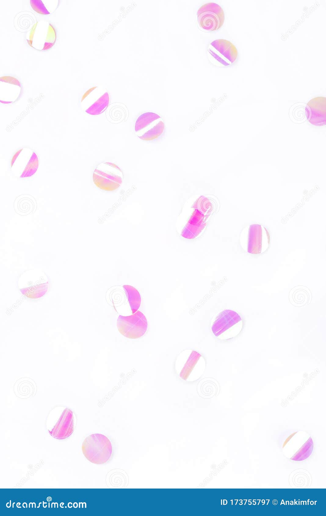 Pearl Confetti on White Background. Stock Image - Image of banner ...