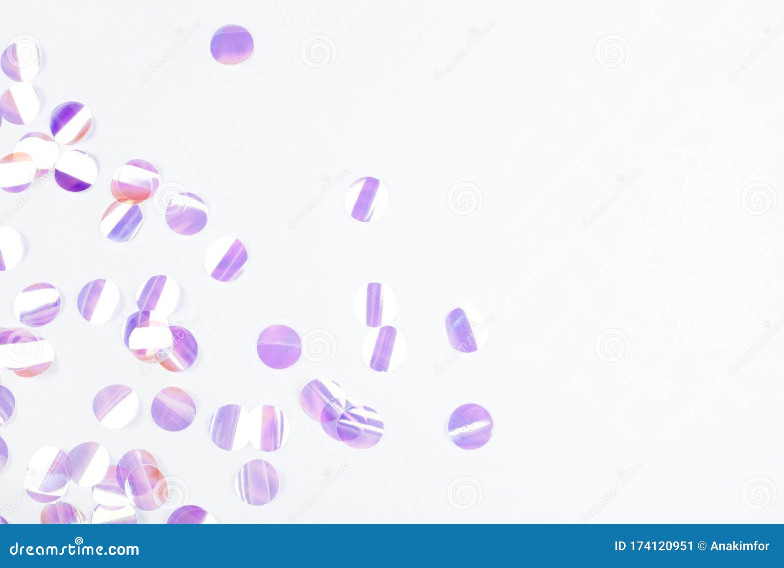 Pearl Confetti on White Background. Stock Image - Image of festive ...