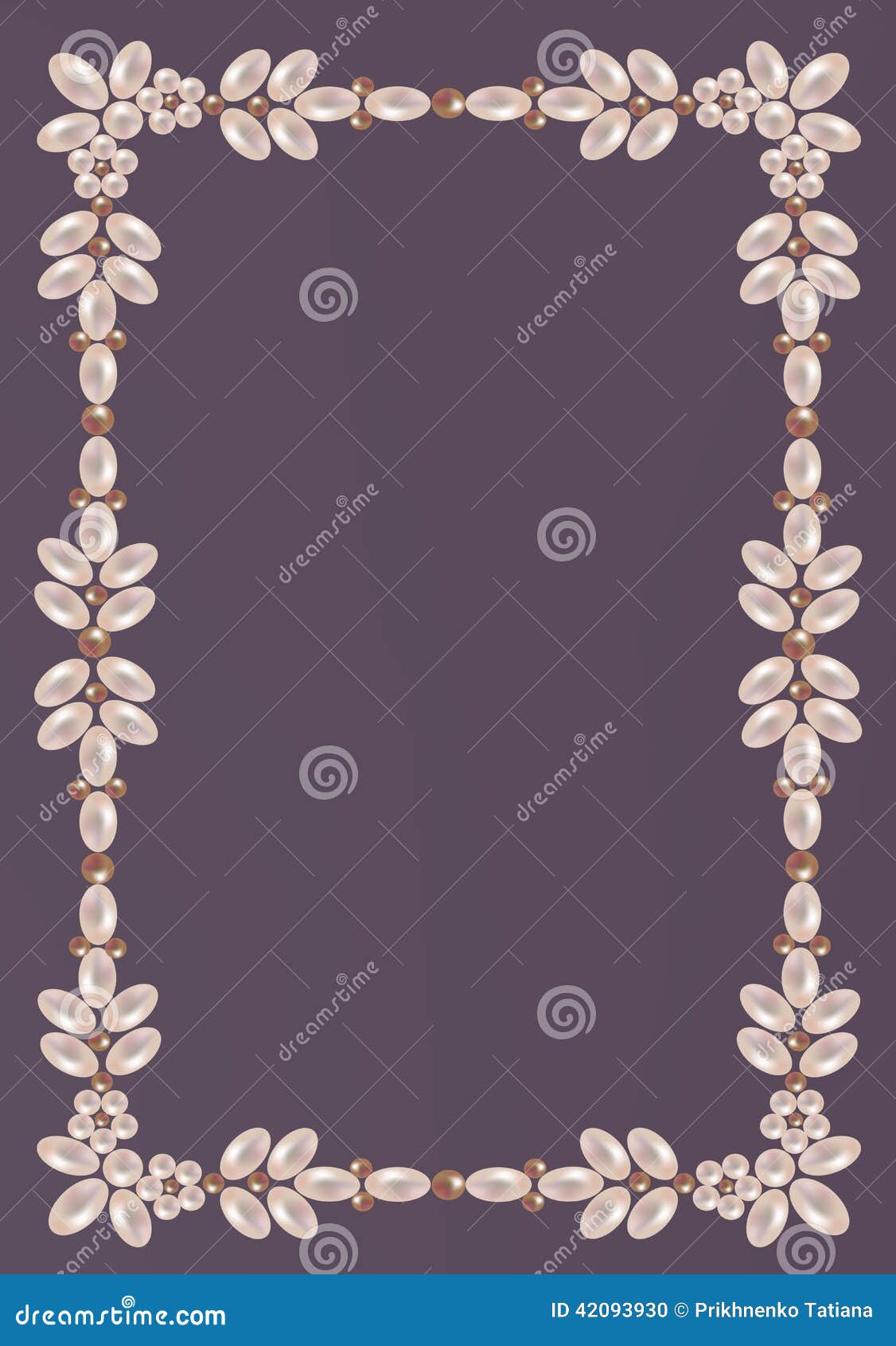 Pearl frame stock vector. Illustration of jewel, greeting - 42093930