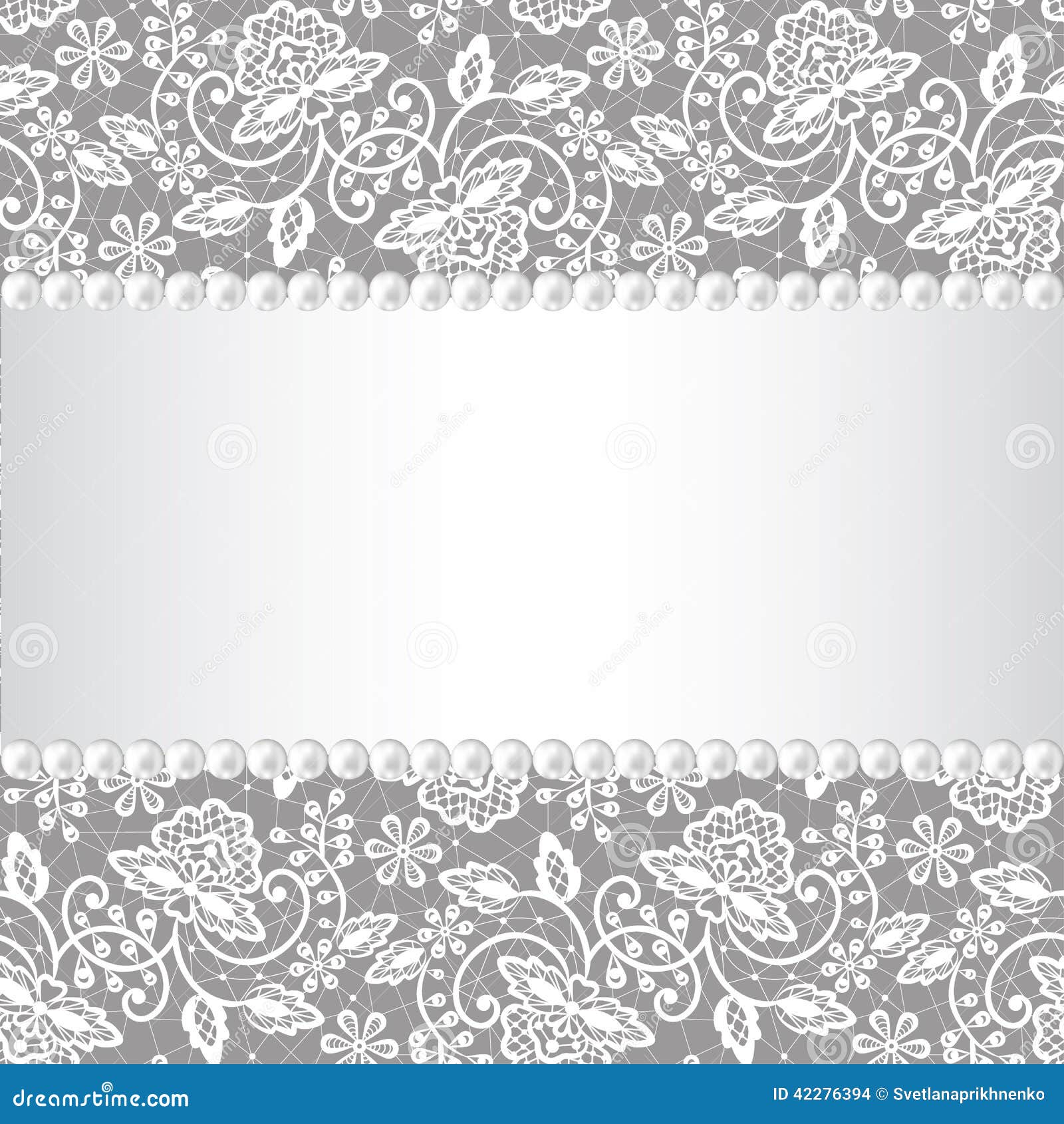 Borders For Invitation With Pearls