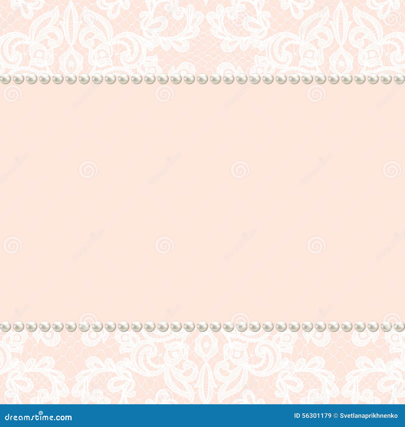 Pearl Frame on Lace Background Stock Vector - Illustration of wedding ...