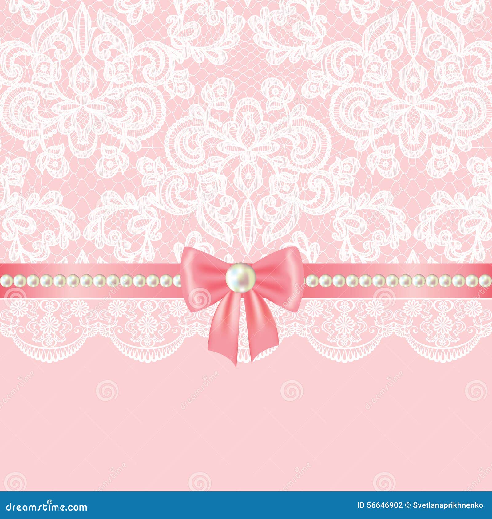 Pearl Frame on Lace Background Stock Vector - Illustration of wedding ...