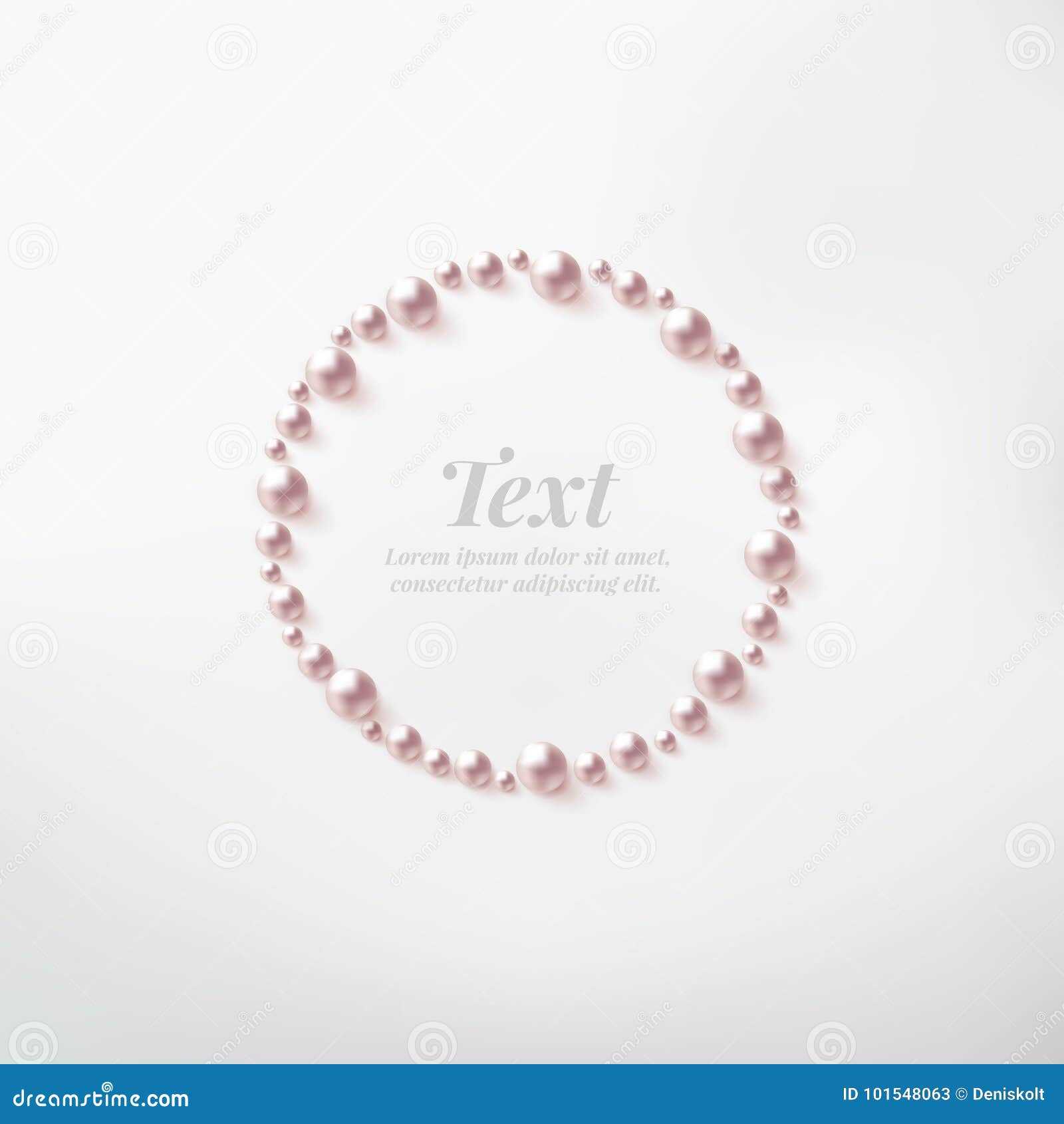 Pearl frame vector stock vector. Illustration of ornament - 101548063