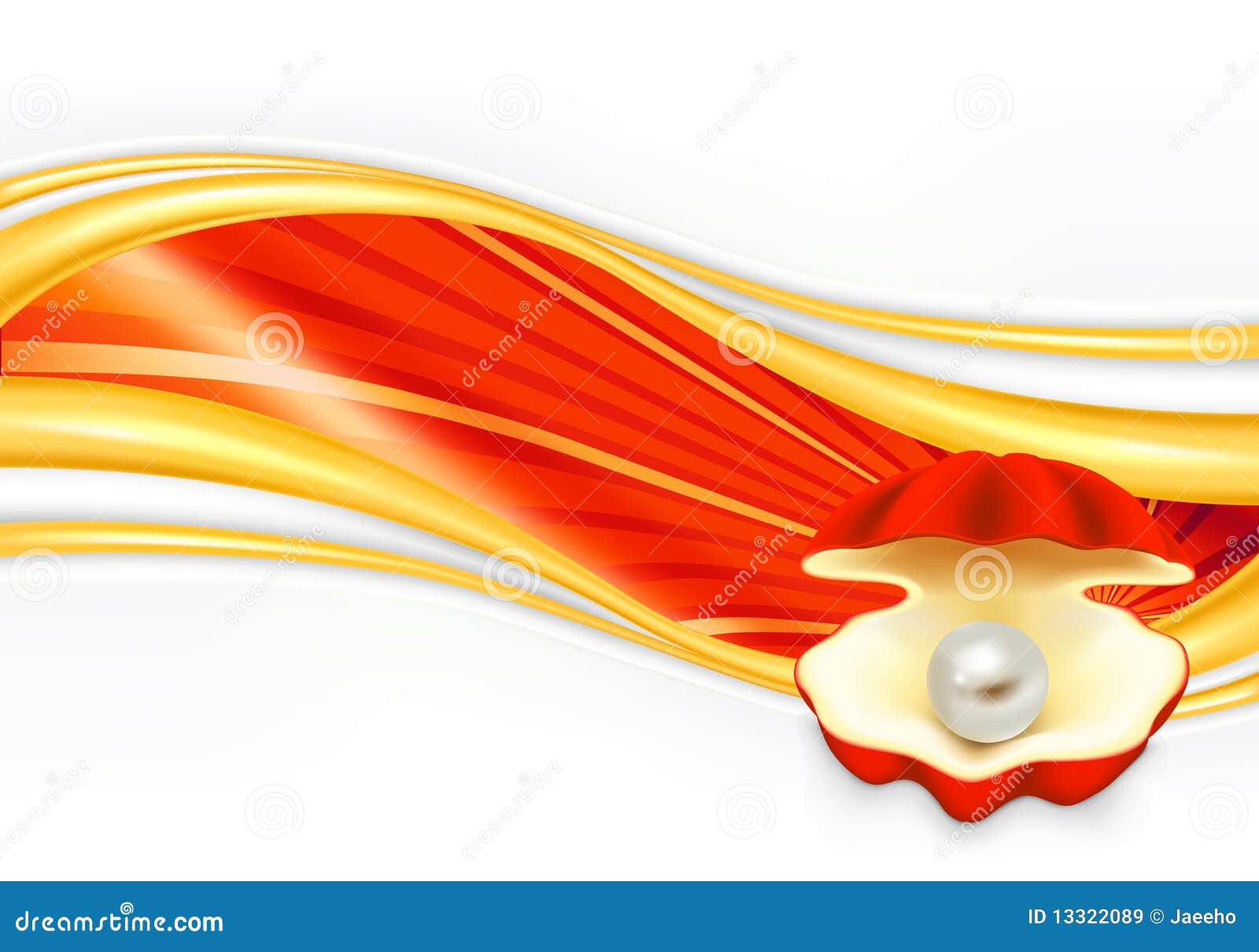 Pearl, greeting card stock vector. Illustration of isolated - 13322089