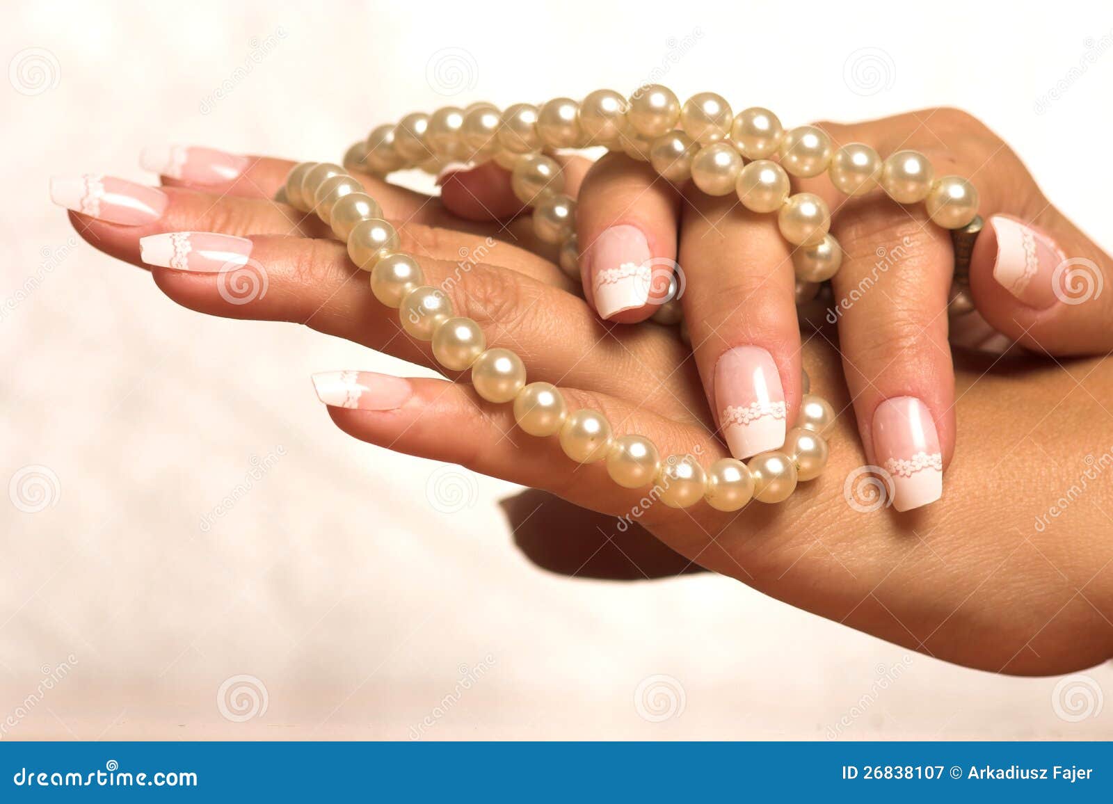 Pearl and hand stock image. Image of nail, nails, palms - 26838107