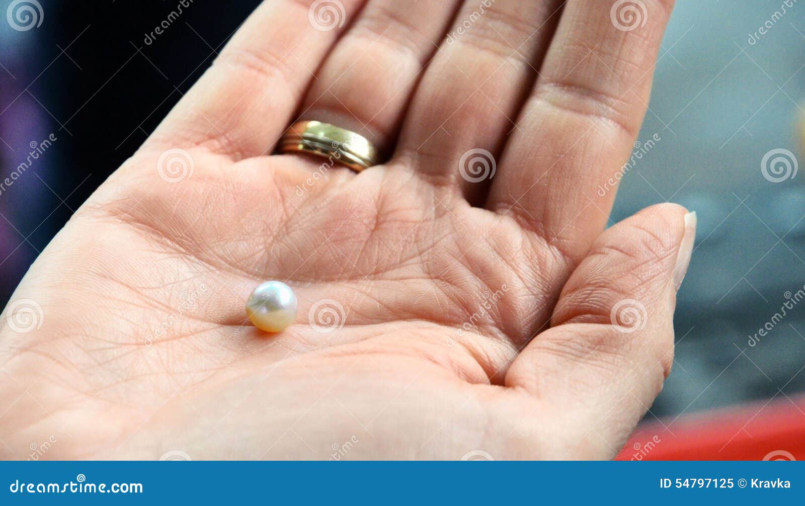 Pearl on the hand stock image. Image of gold, hand, vietnam - 54797125