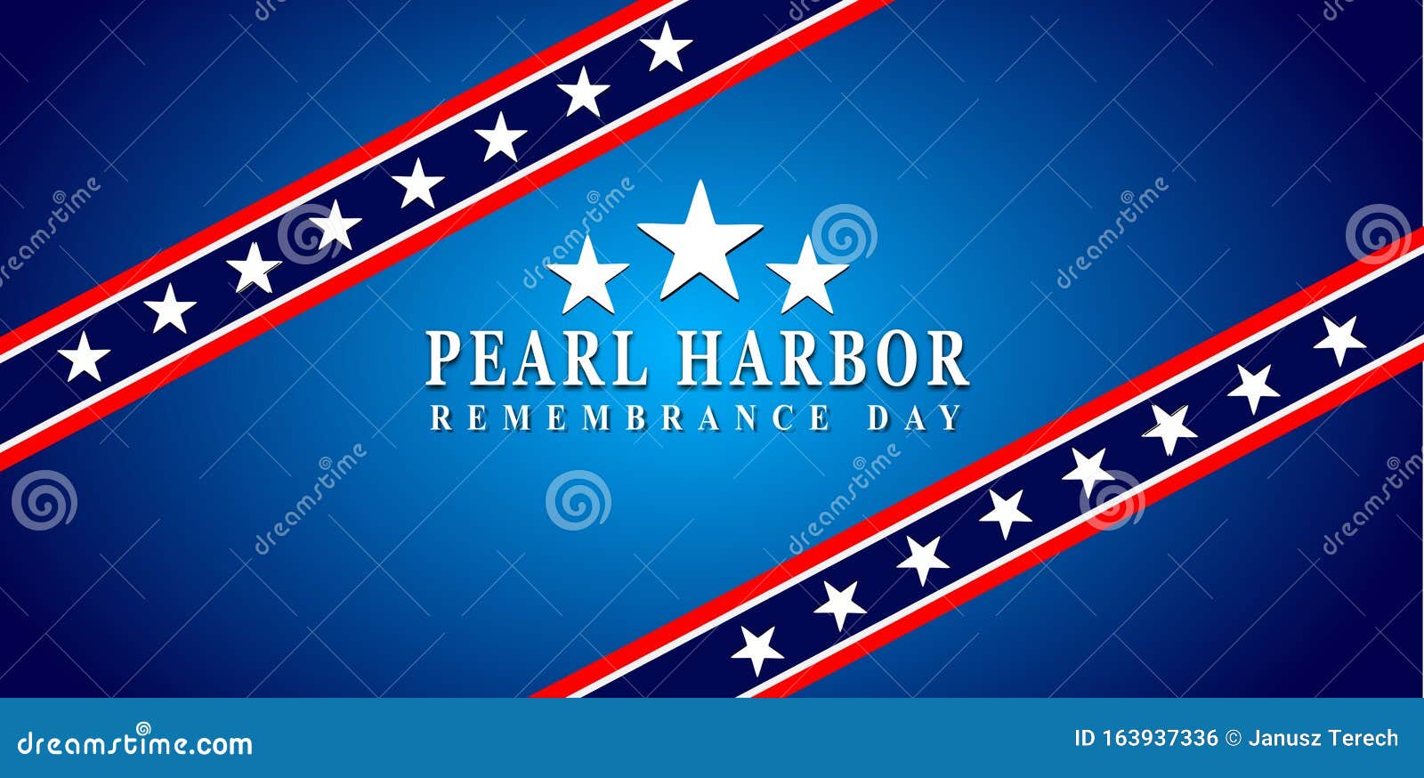 Pearl Harbor Remembrance, Blue Background Stock Illustration ...