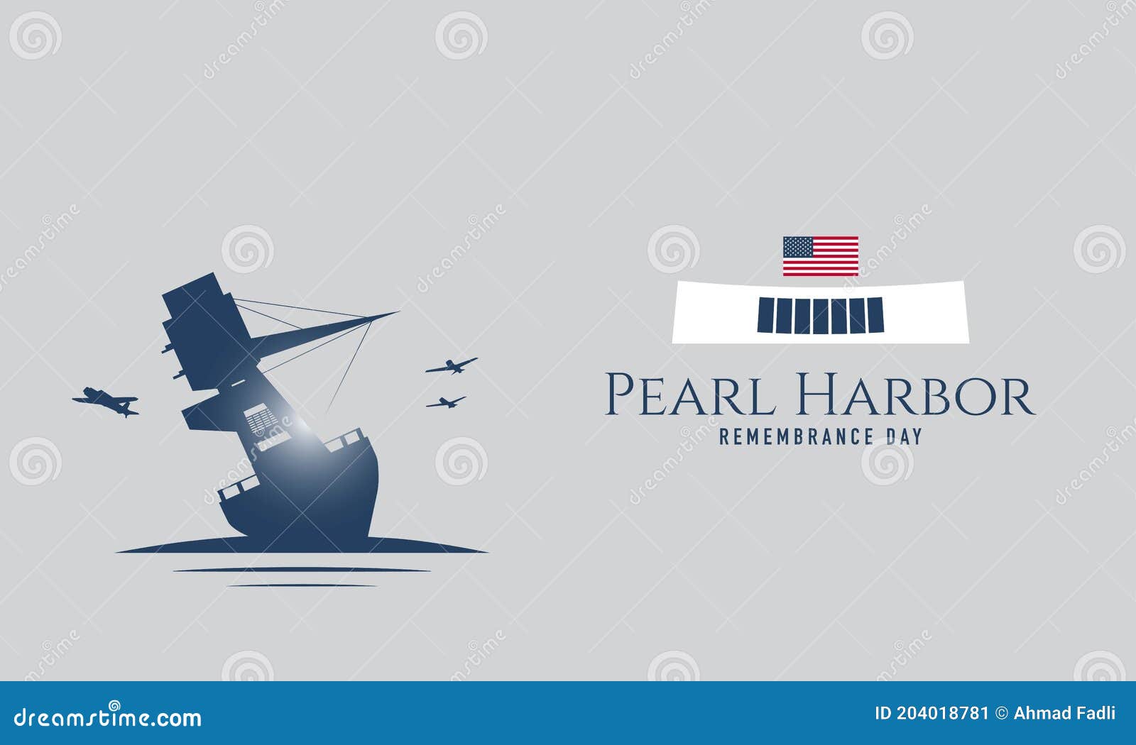 Pearl Harbor Remembrance Day Background Stock Vector - Illustration of ...