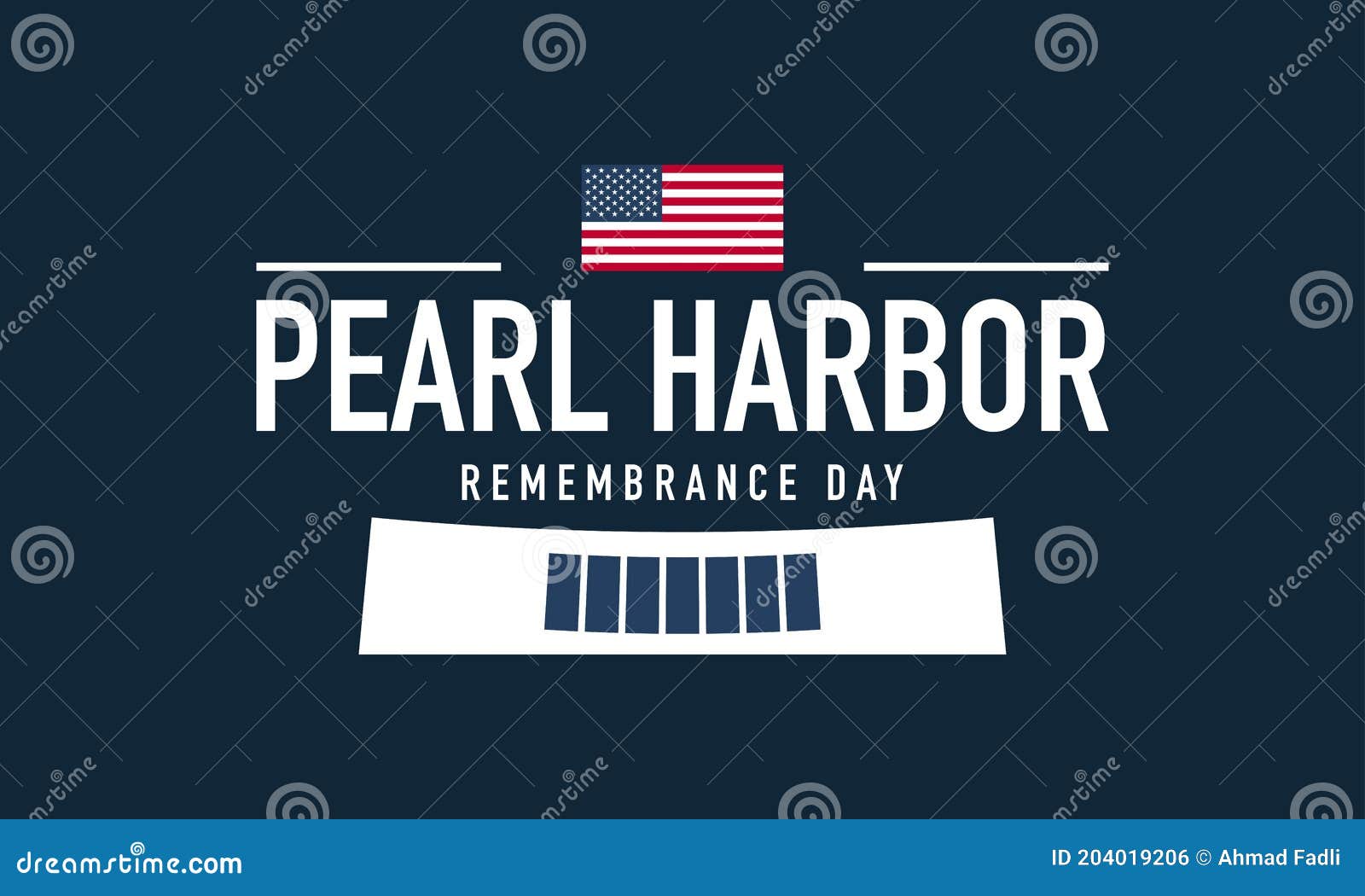 Pearl Harbor Remembrance Day Background Stock Vector - Illustration of ...