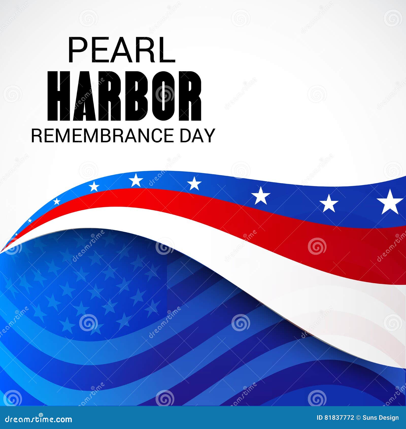 Pearl Harbor Remembrance Day Stock Illustration - Illustration of ...
