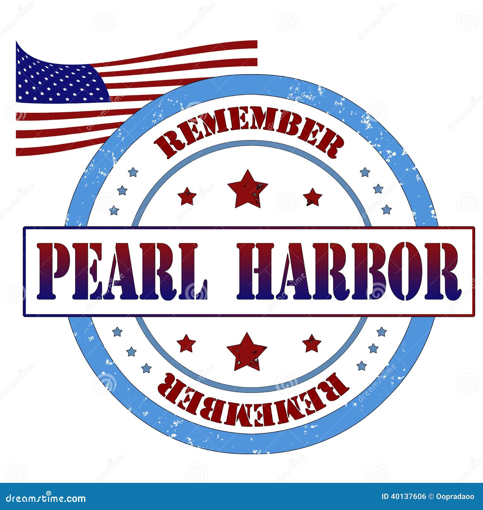 Pearl harbor stamp stock illustration. Illustration of attack - 40137606