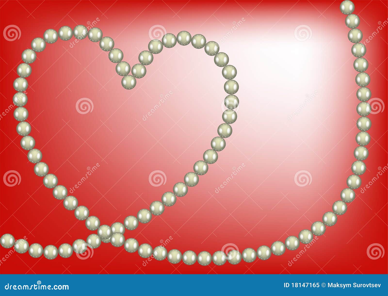 Pearl heart stock vector. Illustration of precious, pearls - 18147165
