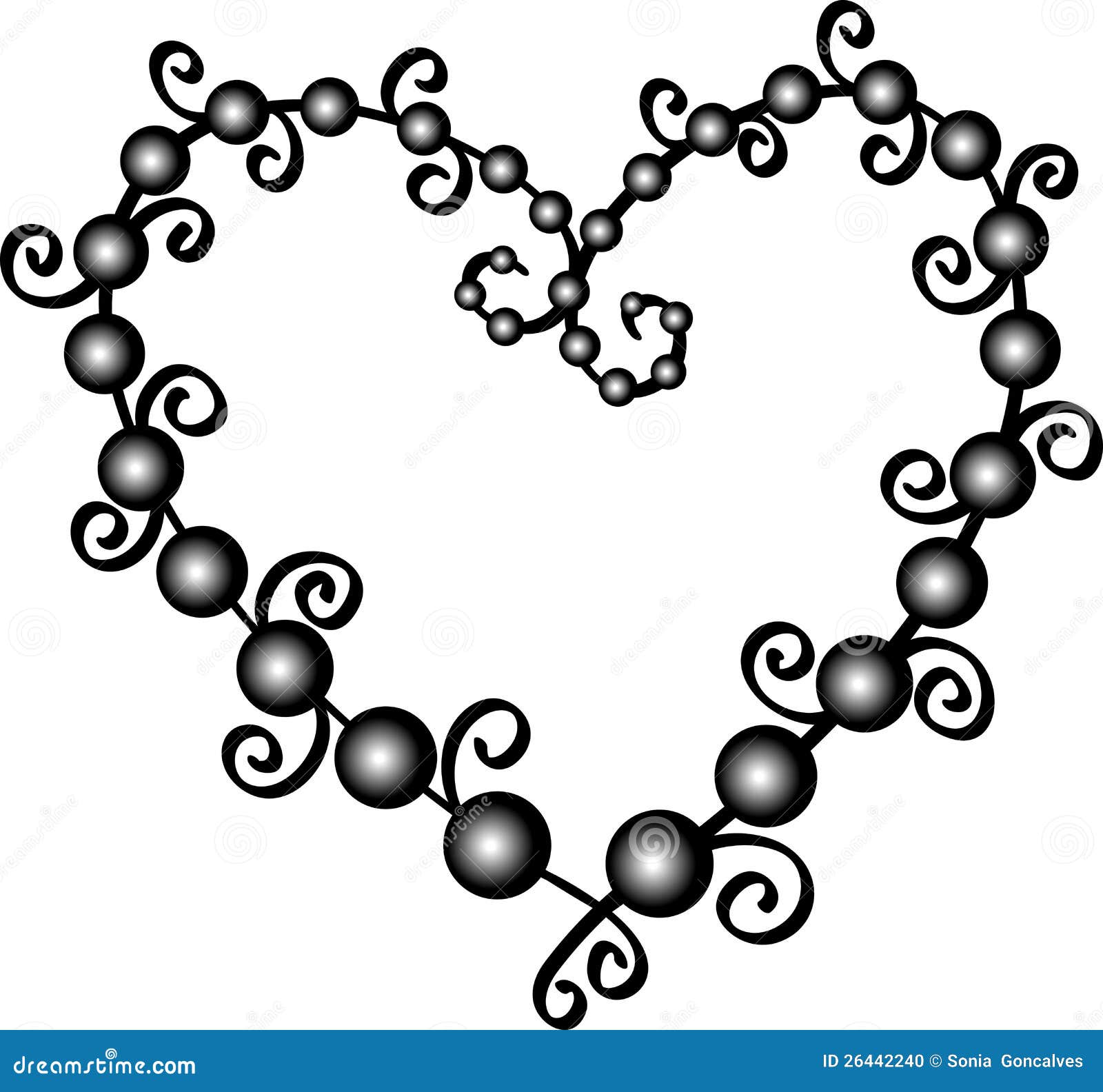 Pearl Heart stock vector. Illustration of celebration - 26442240