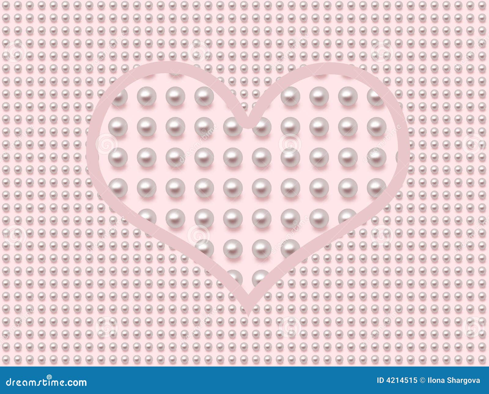 Pearl heart stock illustration. Illustration of pattern - 4214515