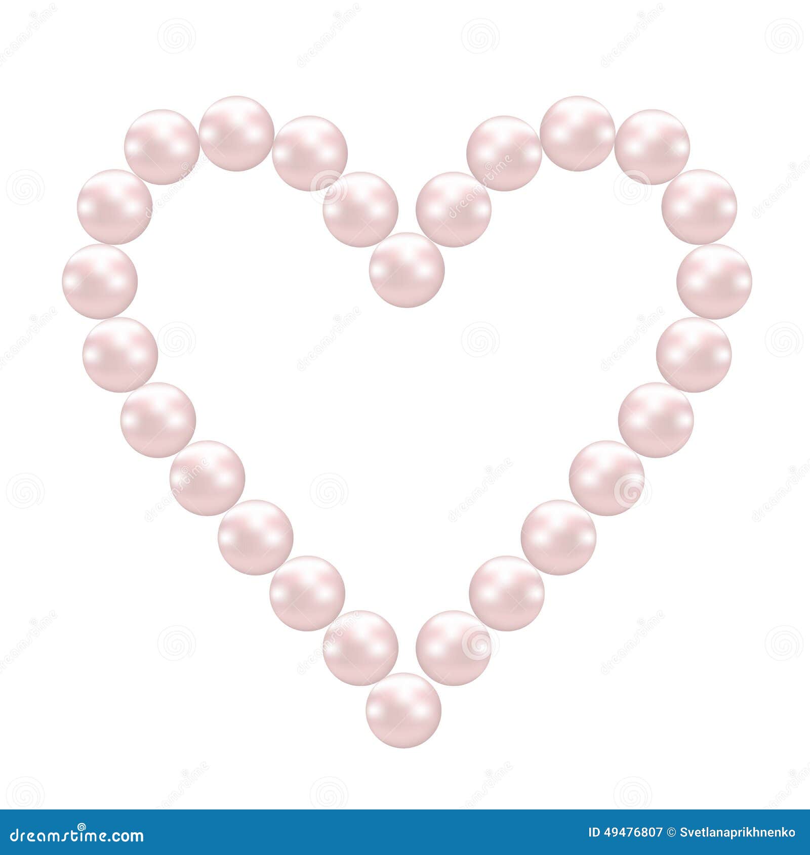 Pearl heart with bow stock vector. Illustration of ribbon - 49476807