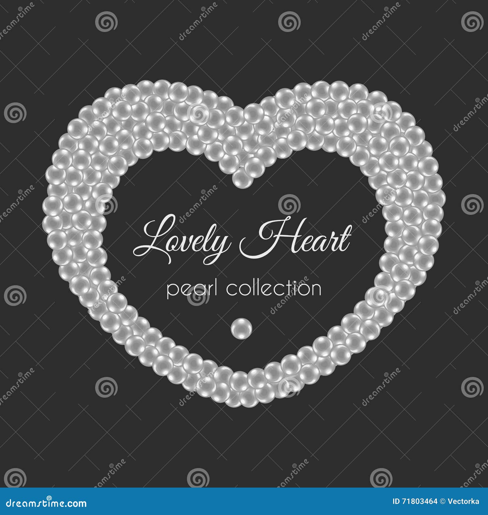 Pearl Heart Vector Illustration Background | CartoonDealer.com #44276441
