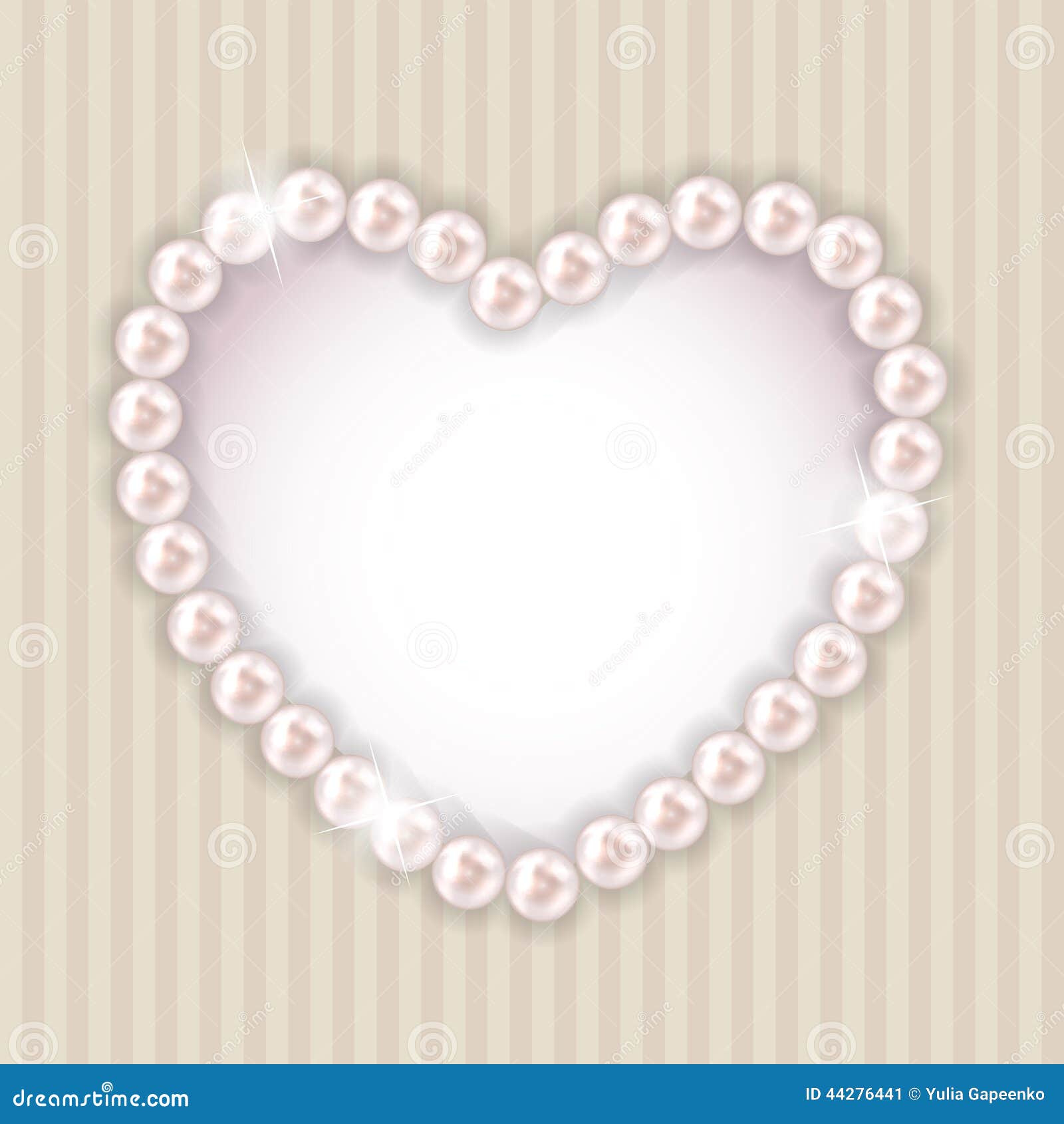 Pearl Heart Vector Illustration Background Stock Vector - Illustration ...