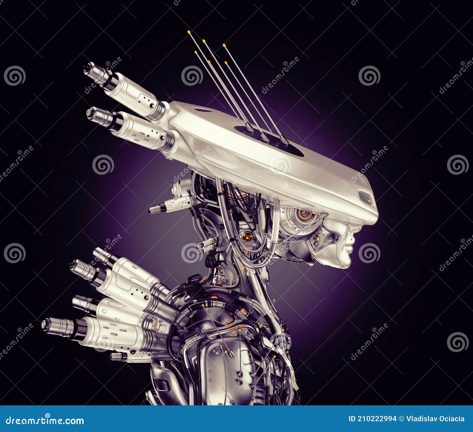 Pearl Humanlike Robot with Huge Ai Brain Hat Stock Illustration ... Pearl Humanlike Robot with Huge Ai Brain Hat Stock Illustration ...