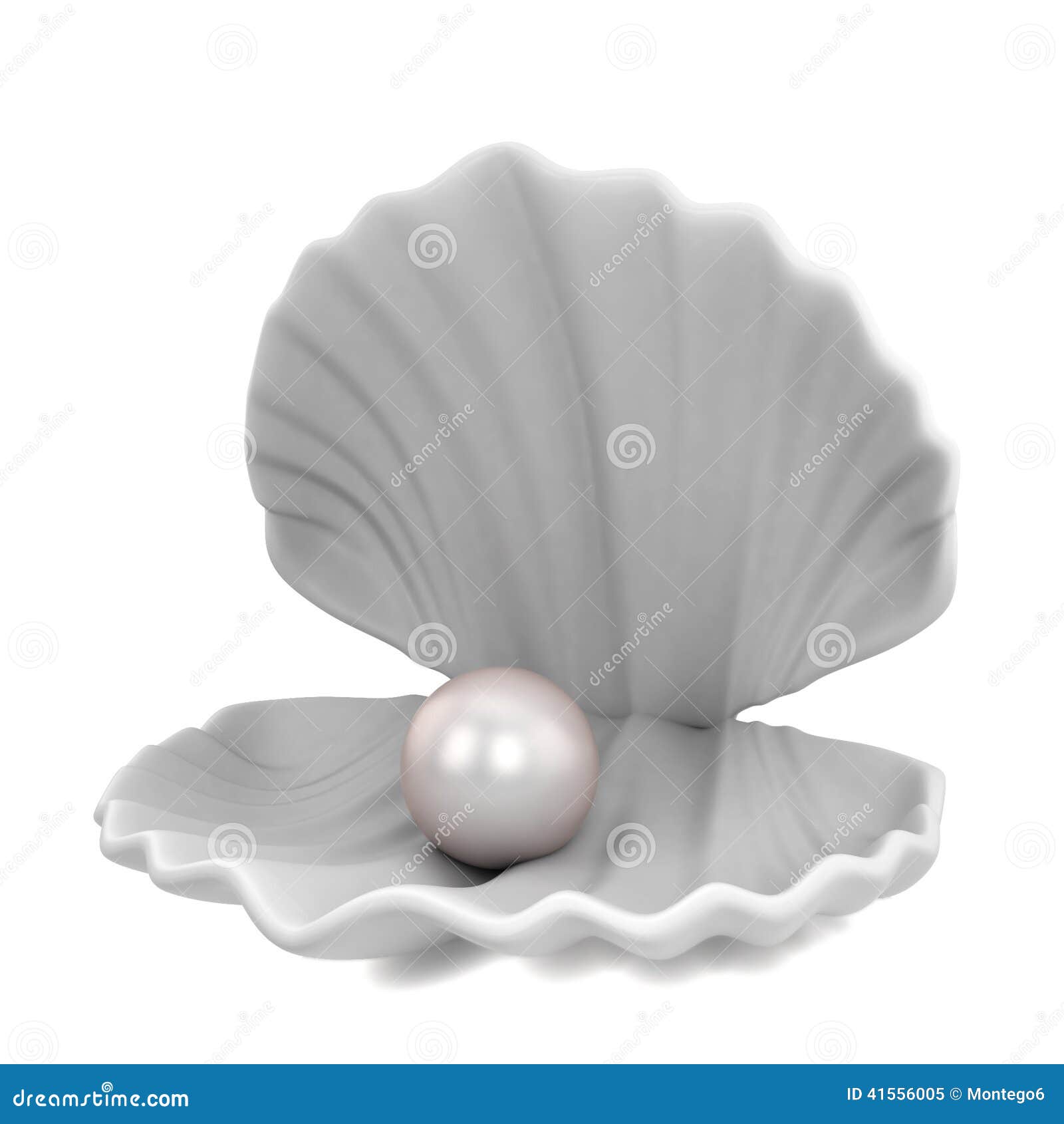 Pearl inside seashell stock illustration. Illustration of marine - 41556005