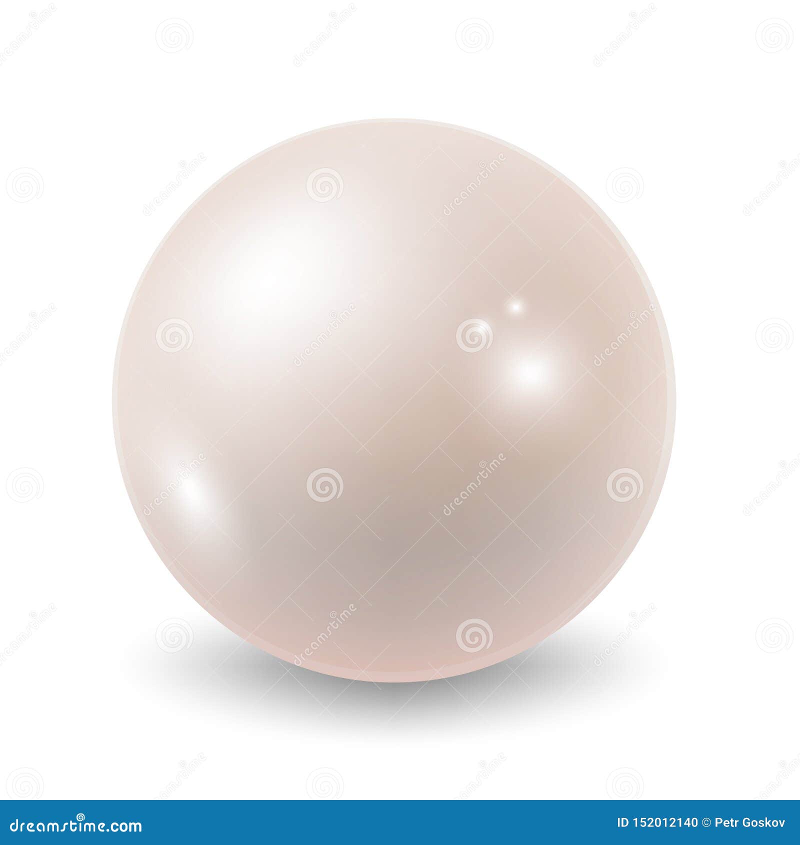 Pearl Isolated on White Back Stock Vector - Illustration of jewel ...