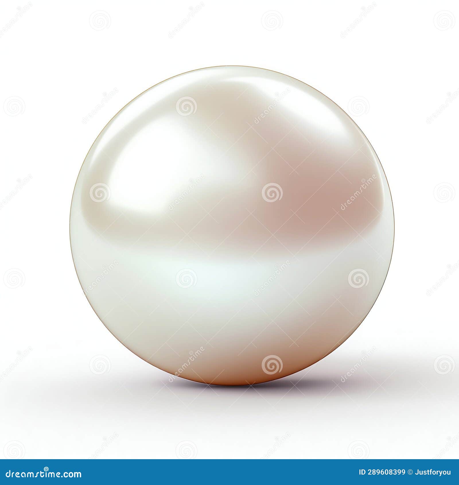 Pearl Isolated on White Background. Generative Ai Stock Illustration ...
