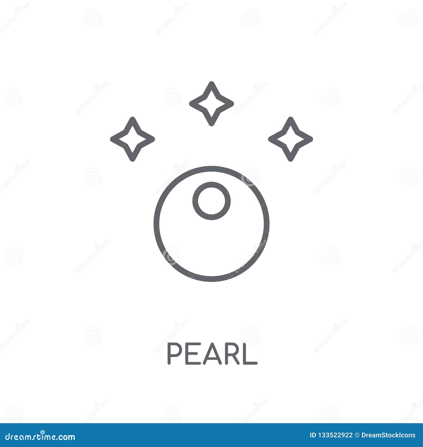 Pearl Linear Icon. Modern Outline Pearl Logo Concept on White Ba Stock ...