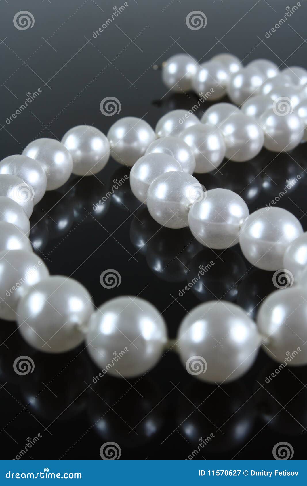 Pearl Necklace on a Dark Background Stock Image - Image of pearls ...