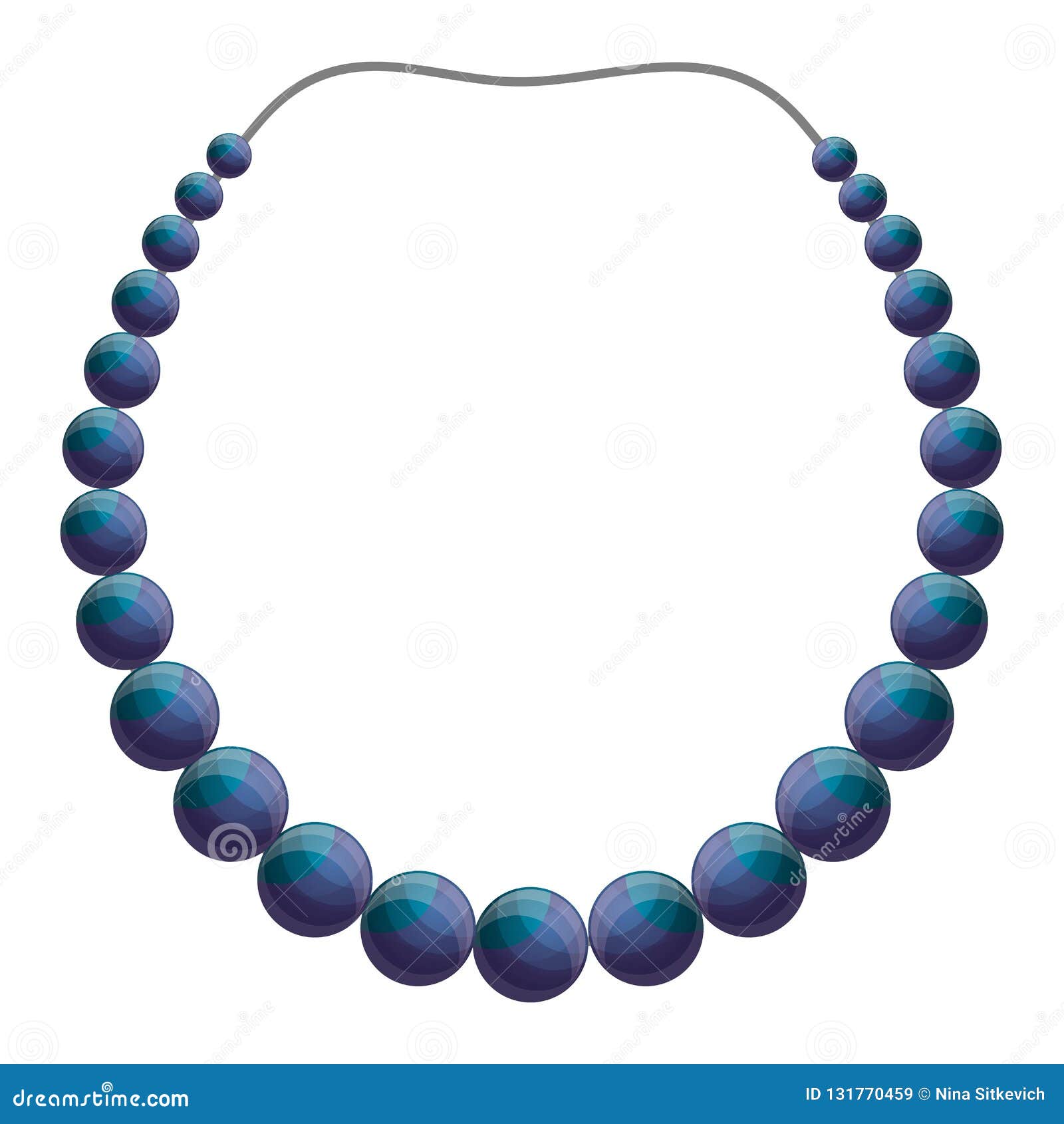 Pearl Necklace Icon, Cartoon Style Stock Vector - Illustration of ...