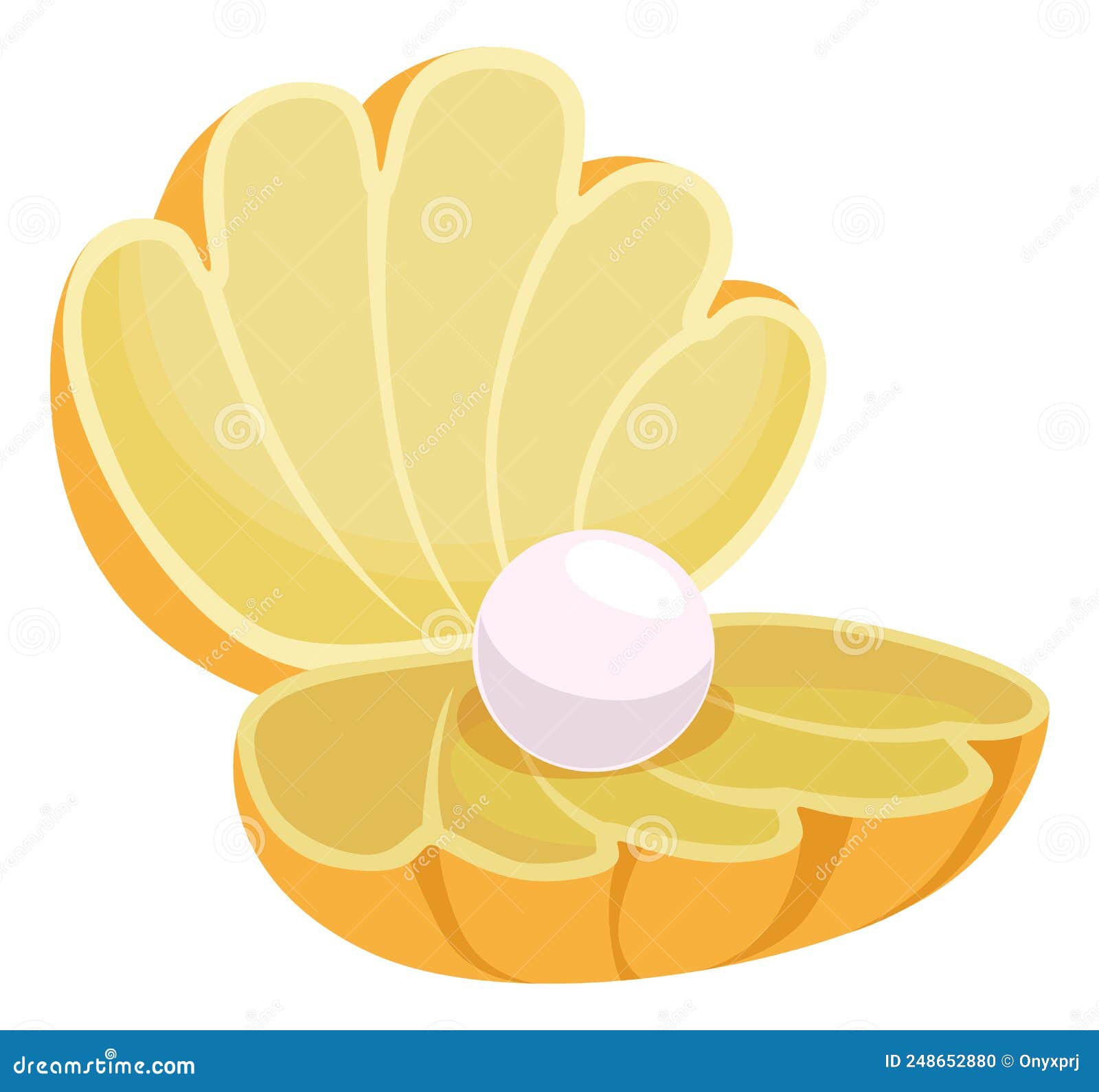 Pearl in Open Shell. Cartoon Gem Icon Stock Vector - Illustration of ... Pearl in Open Shell. Cartoon Gem Icon Stock Vector - Illustration of ...