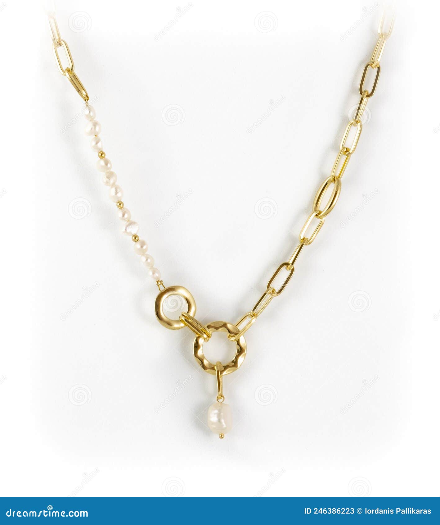 Paperclip As Chain Link Over Blue Background Royalty-Free Stock Image ...