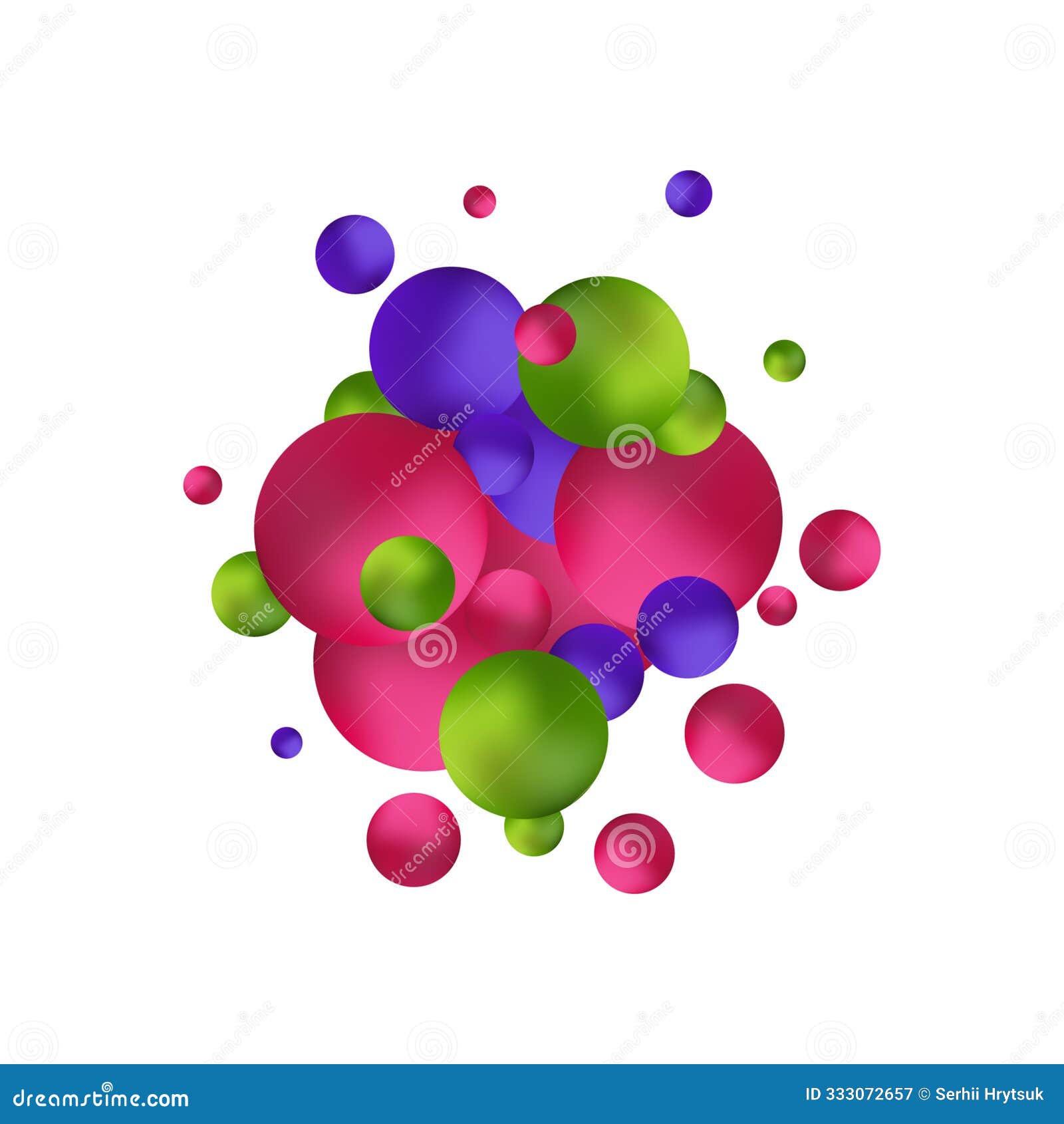 Pearl Photo Frame. Colored Balls. Decor Element. Eps 10 Stock ...