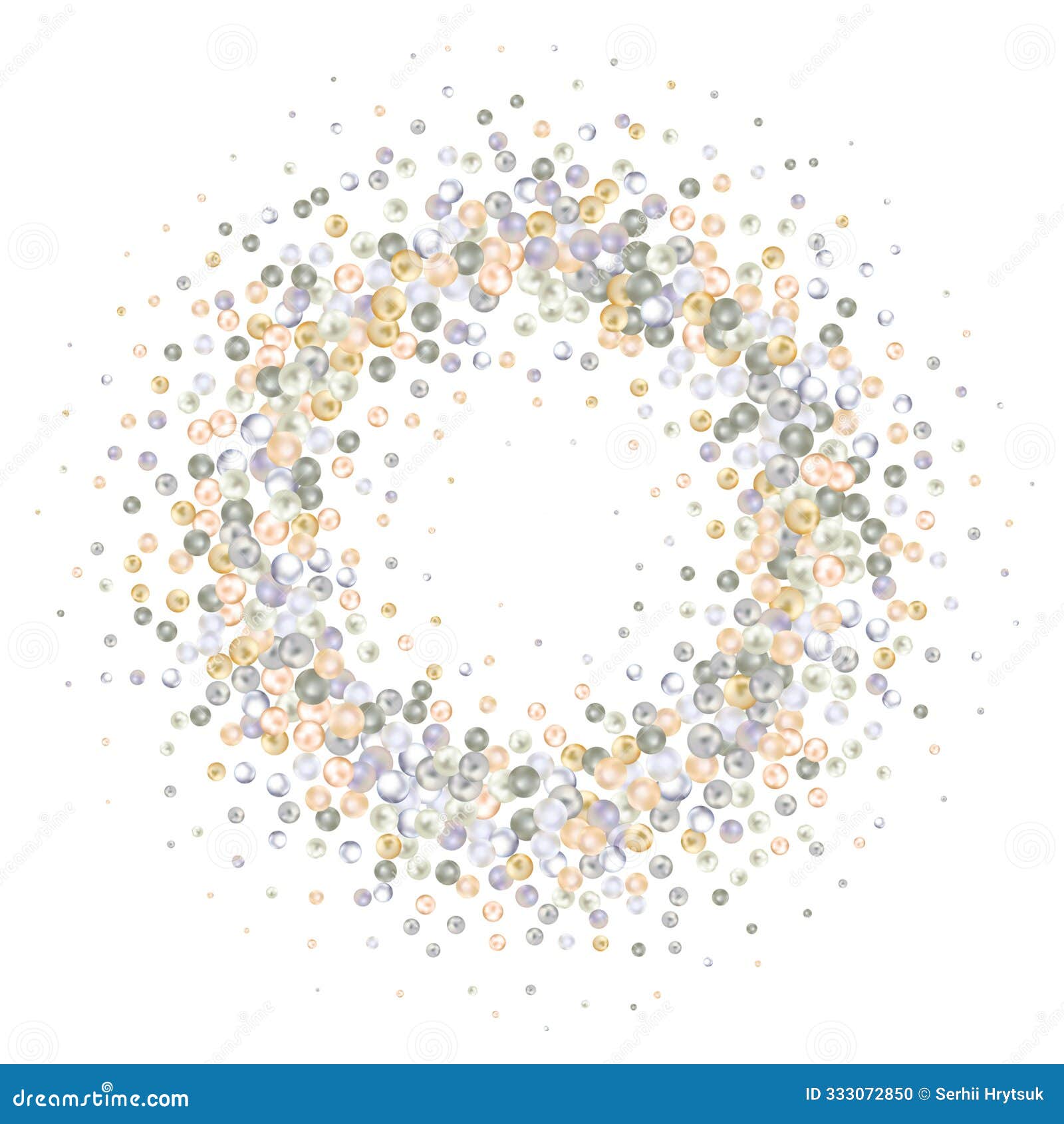 Pearl Photo Frame. Colored Balls. Decor Element. Eps 10 Stock ...